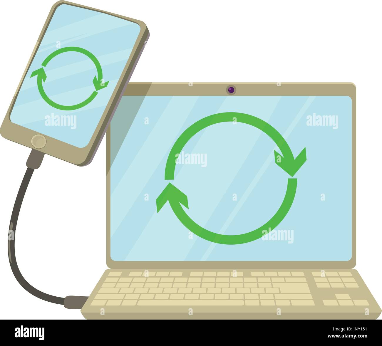 Synchronization icon, cartoon style Stock Vector Image & Art - Alamy