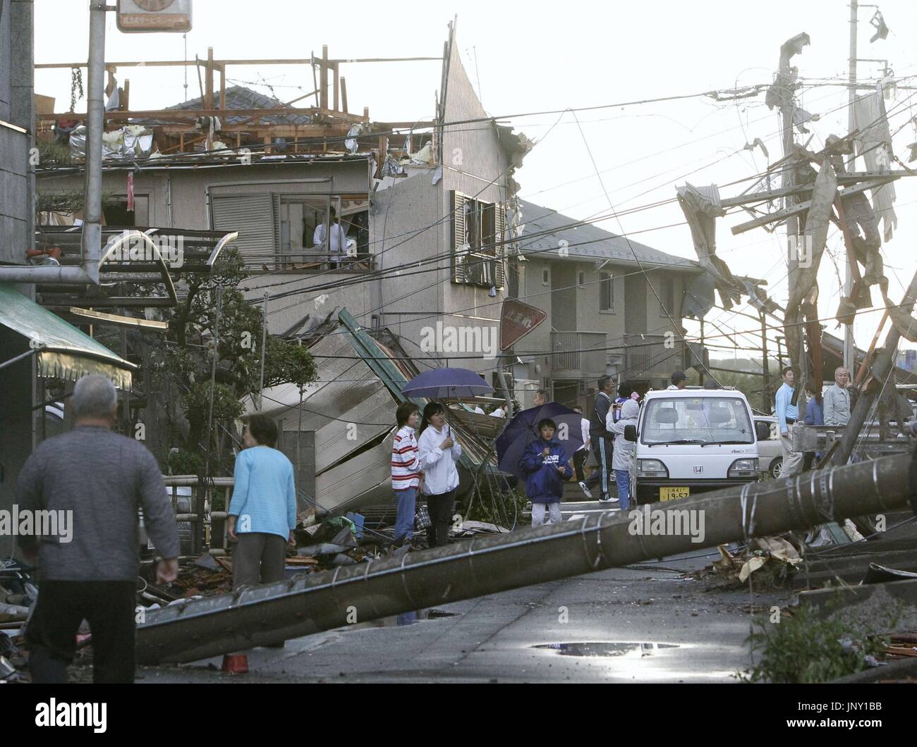 TSUKUBA, Japan - Photo shows a residential area in Tsukuba, Ibaraki ...