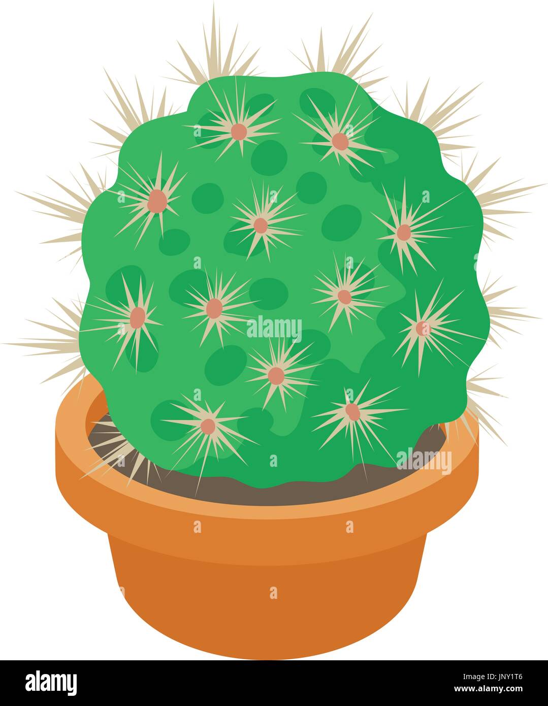 Cactus in flower pot icon, cartoon style Stock Vector Image & Art - Alamy