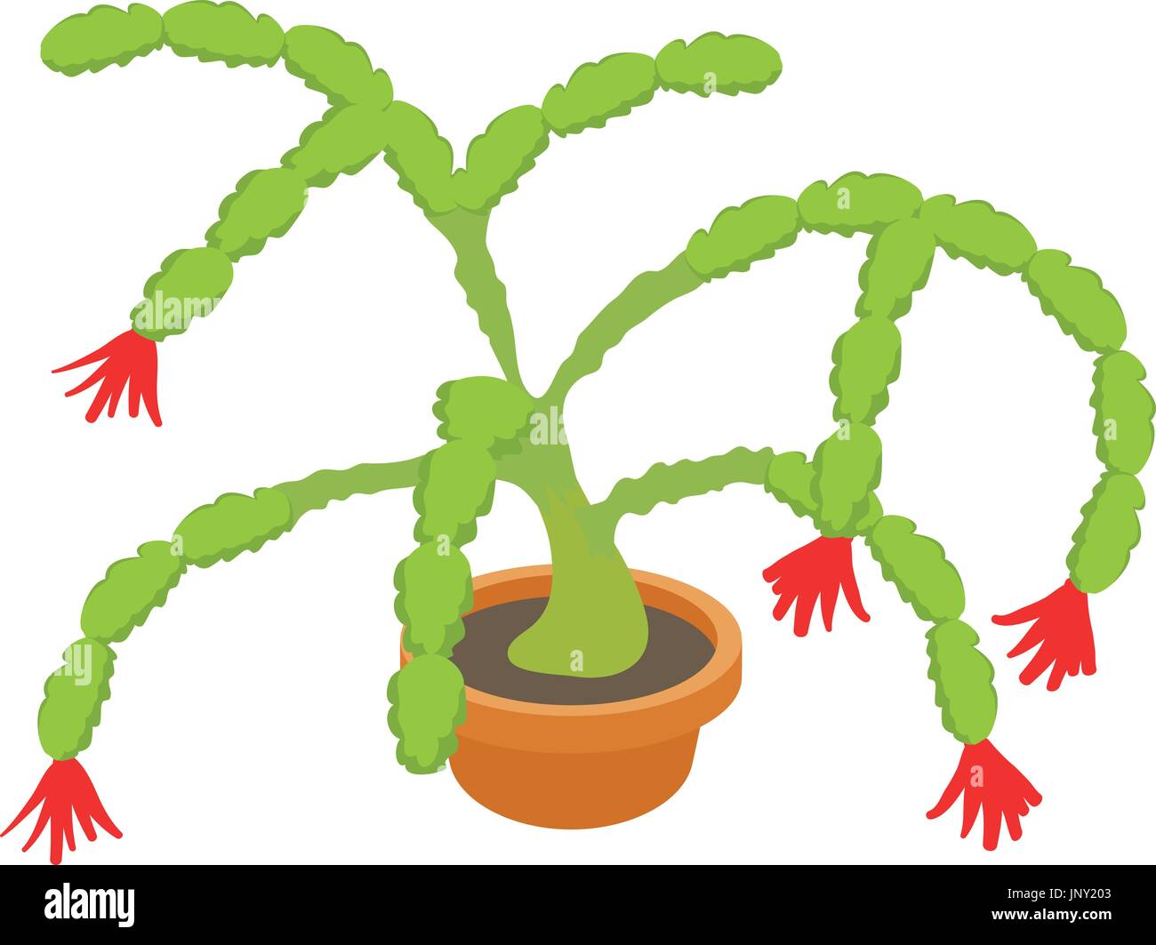 Christmas cactus icon, cartoon style Stock Vector Image & Art - Alamy
