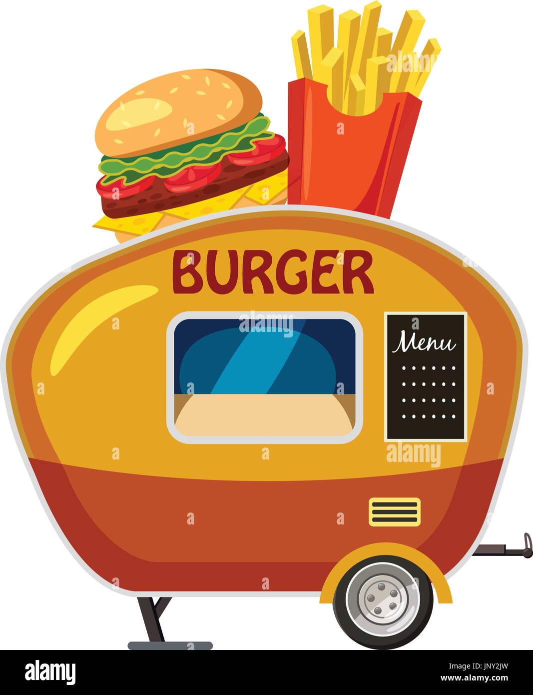 Vintage food trailer Stock Vector Images - Alamy