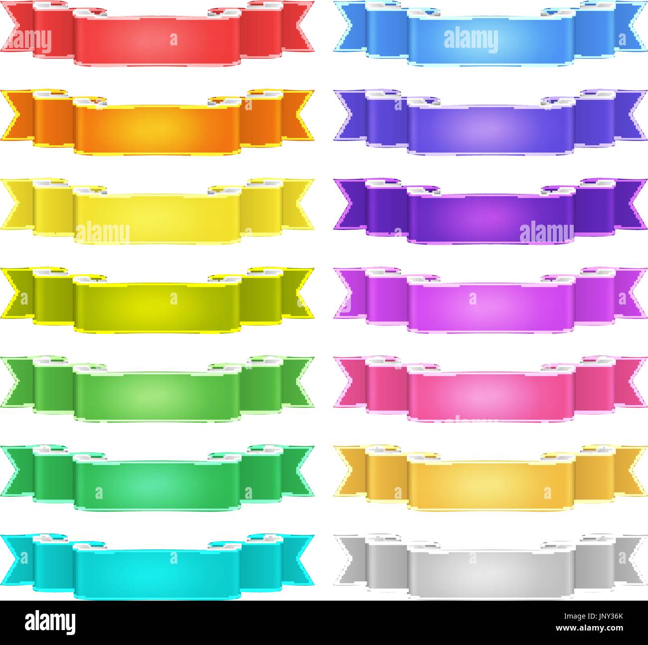 isolated vector colored satin ribbons set Stock Vector Image & Art - Alamy