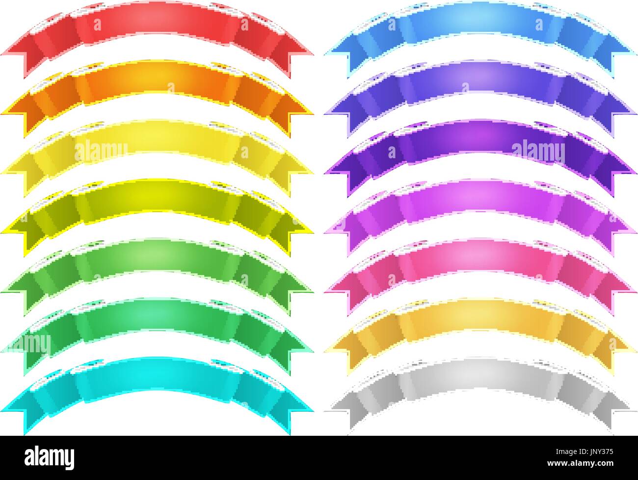 isolated vector colored satin ribbons set Stock Vector Image & Art - Alamy