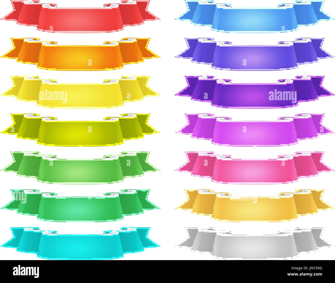 isolated vector colored satin ribbons set Stock Vector Image & Art - Alamy
