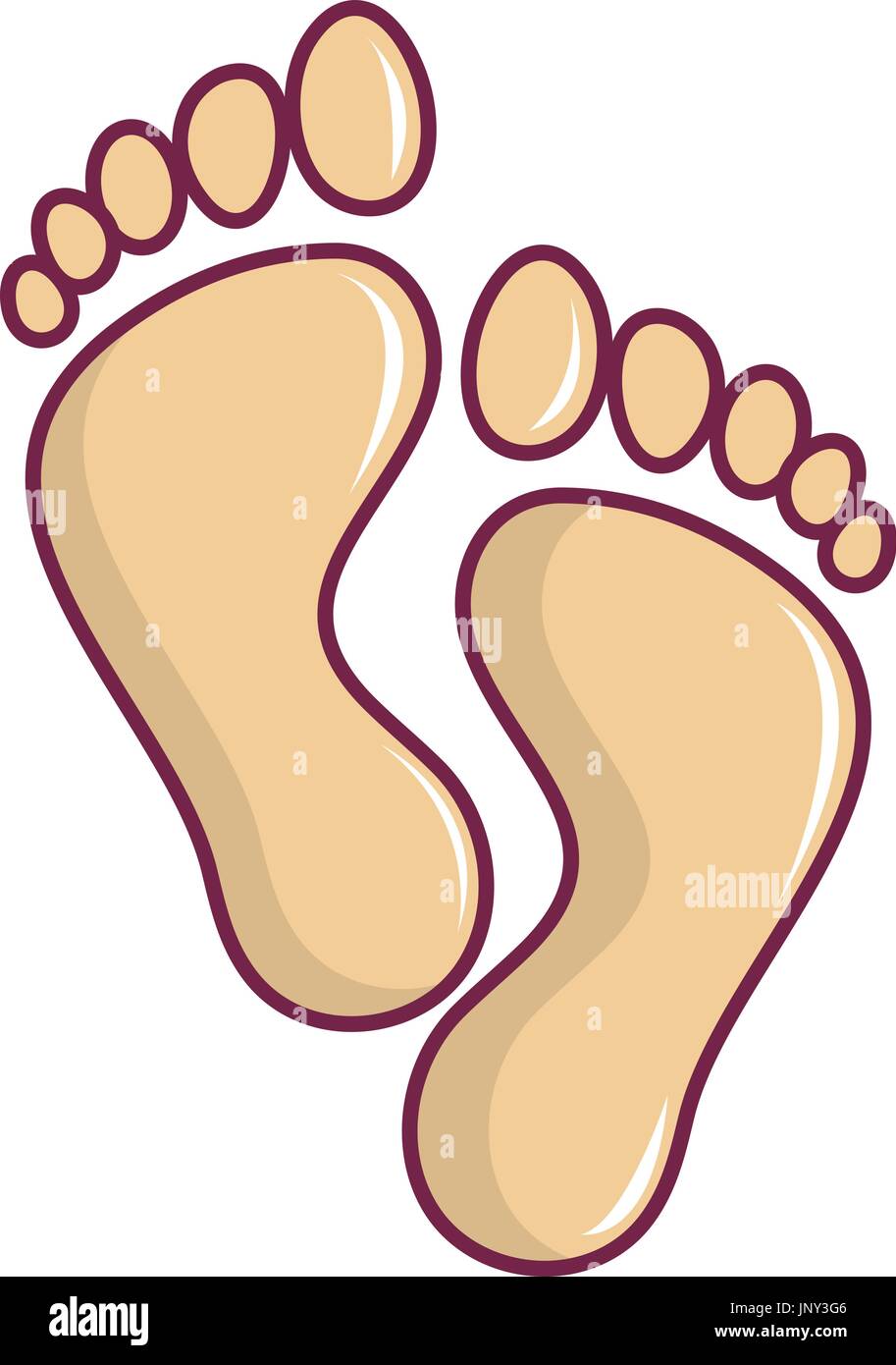 Baby footprints icon, cartoon style Stock Vector Image & Art - Alamy