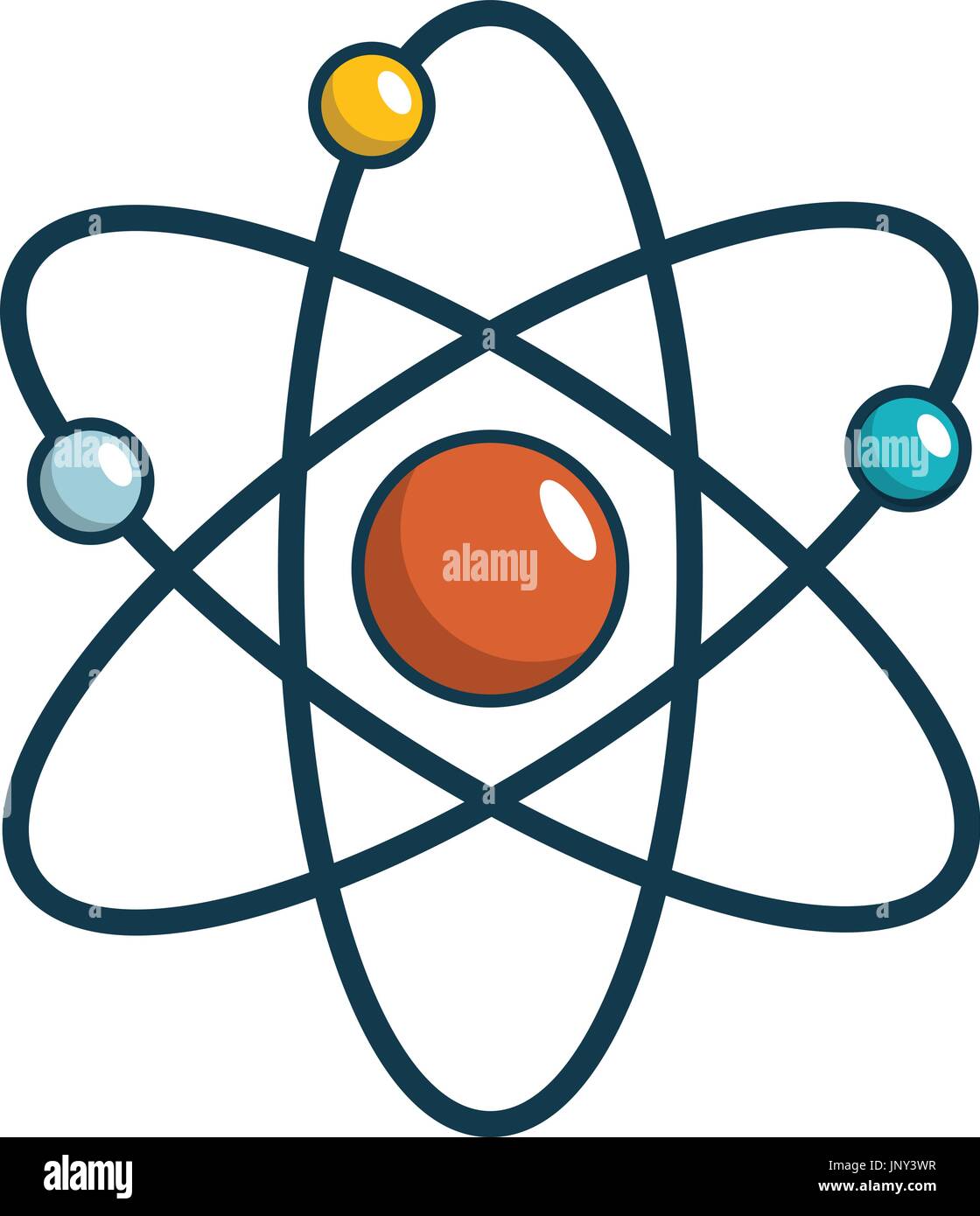 Atom icon, cartoon style Stock Vector Image & Art - Alamy