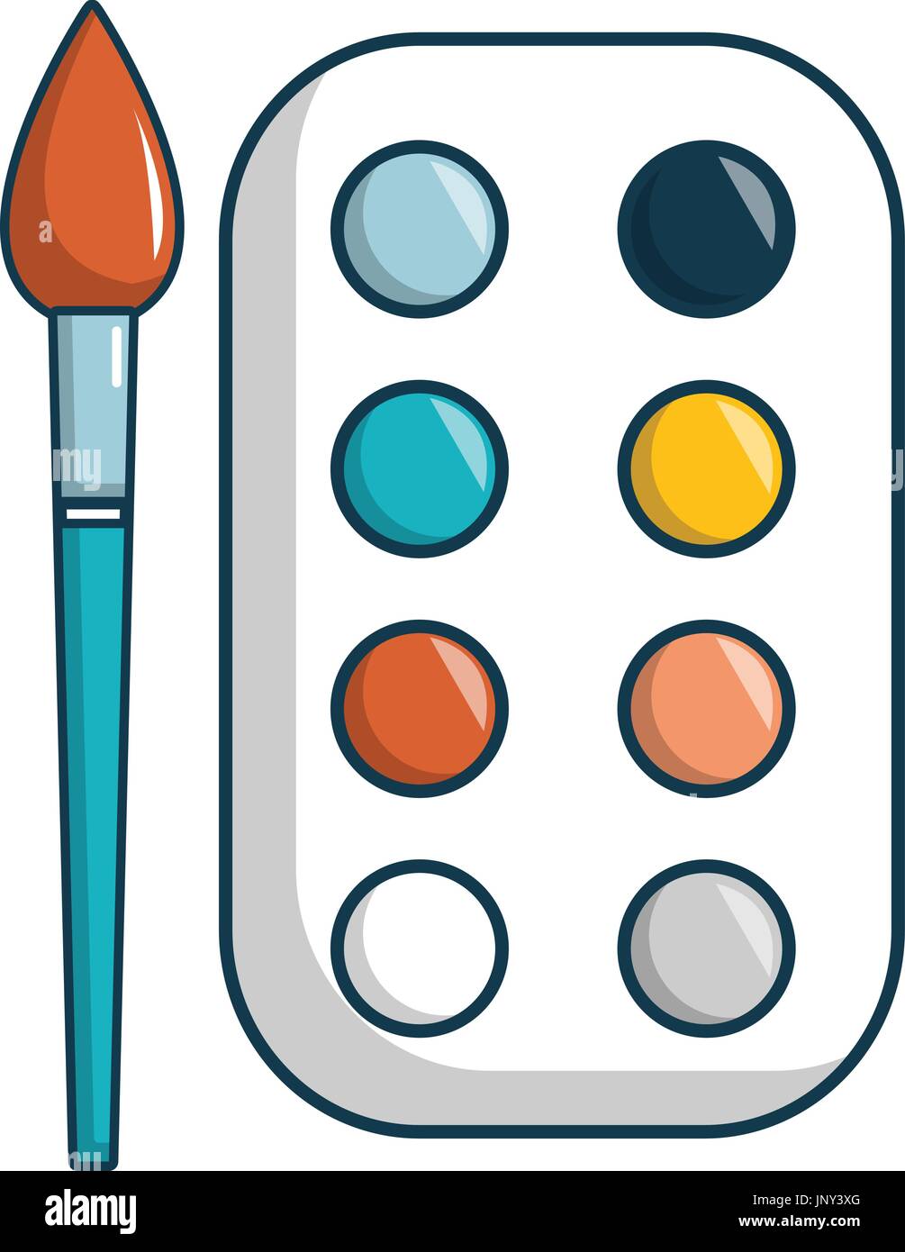 Paint palette icon, cartoon style Stock Vector Image & Art - Alamy