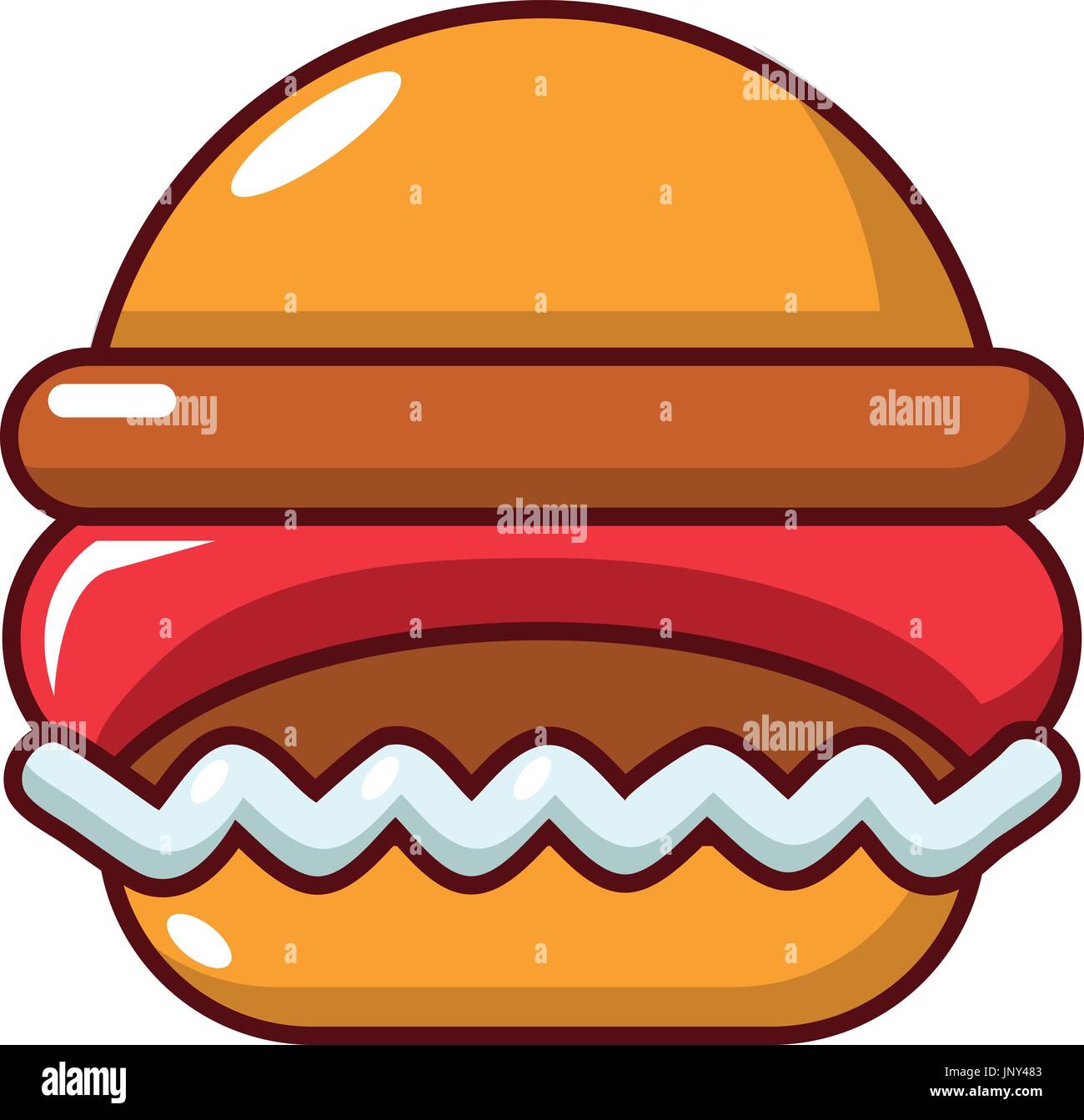 Burger icon, cartoon style Stock Vector Image & Art - Alamy