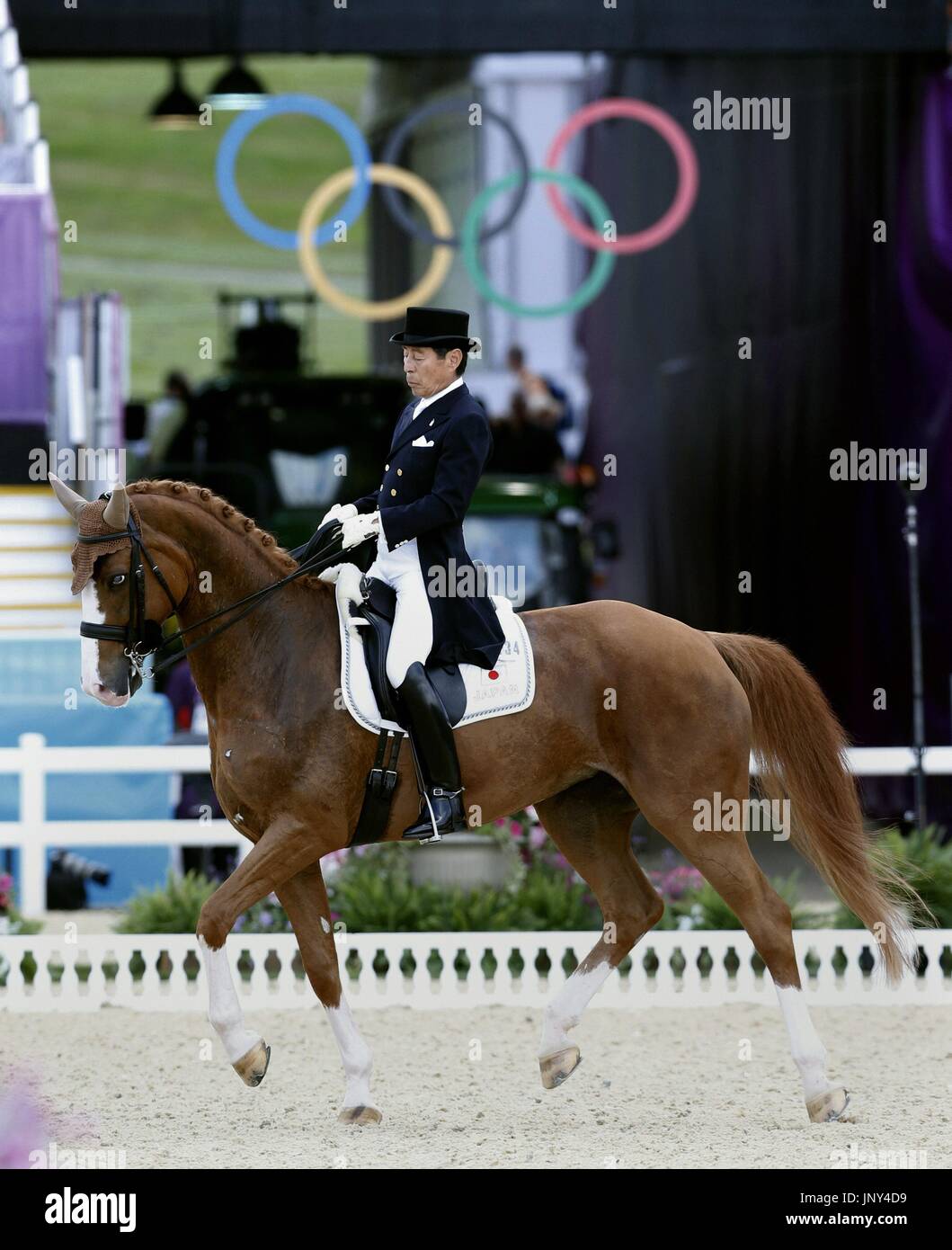 LONDON, Britain - Japan's Hiroshi Hoketsu, the oldest athlete taking ...