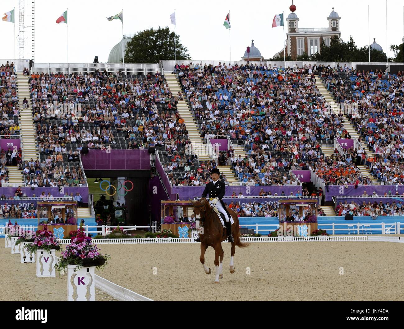 LONDON, Britain - Japan's Hiroshi Hoketsu, the oldest athlete taking ...