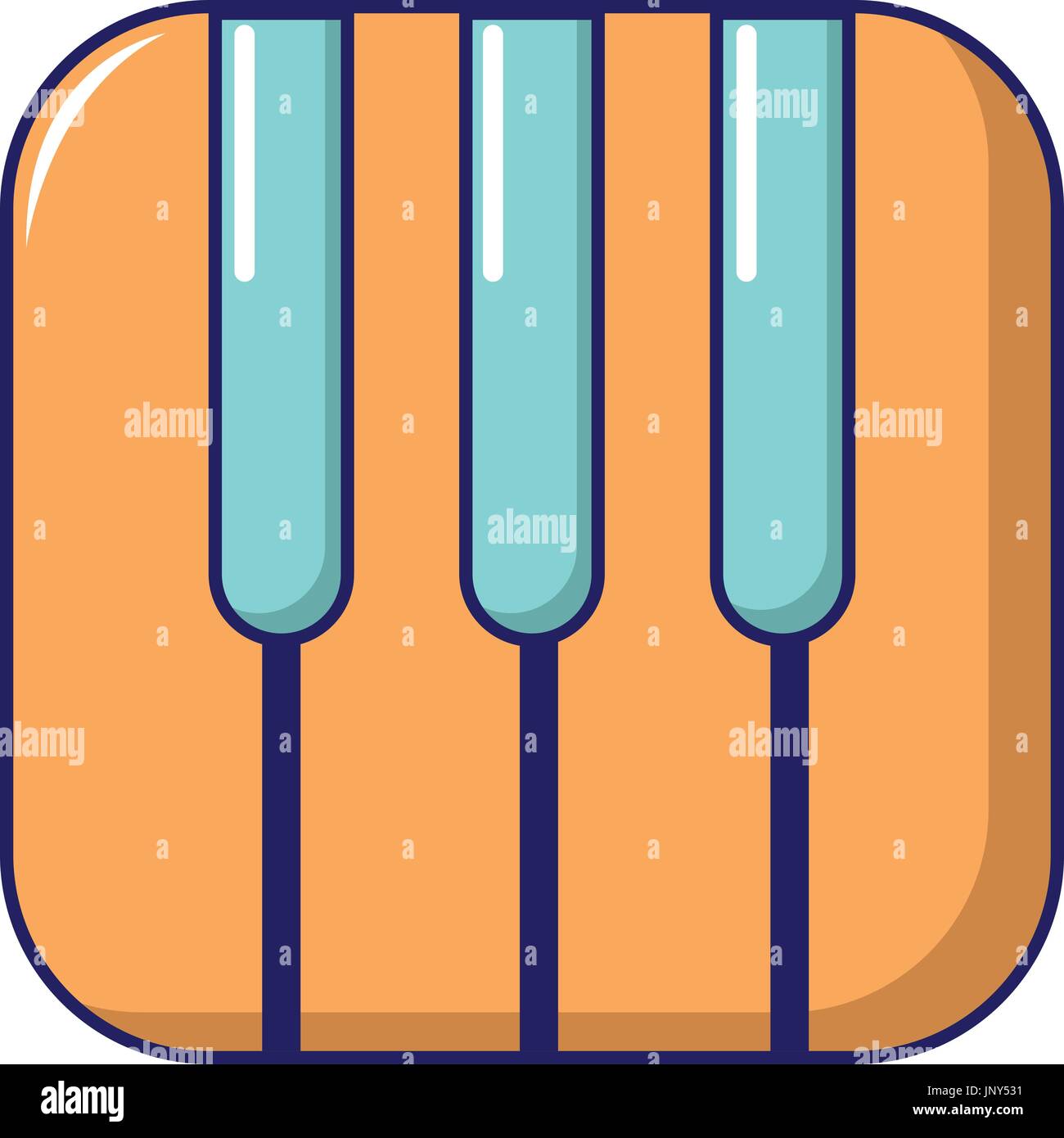Piano keys icon, cartoon style Stock Vector Image & Art - Alamy