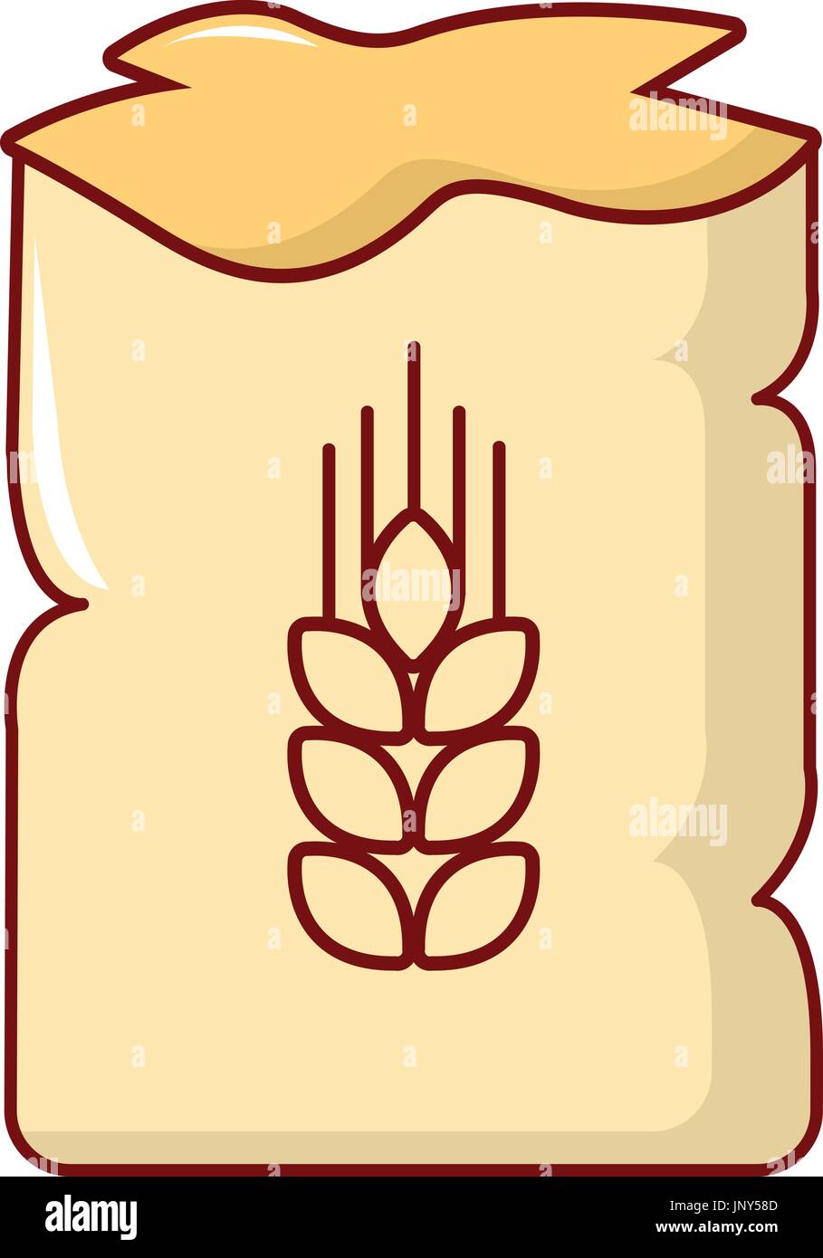 Bag of wheat icon, cartoon style Stock Vector Image & Art - Alamy