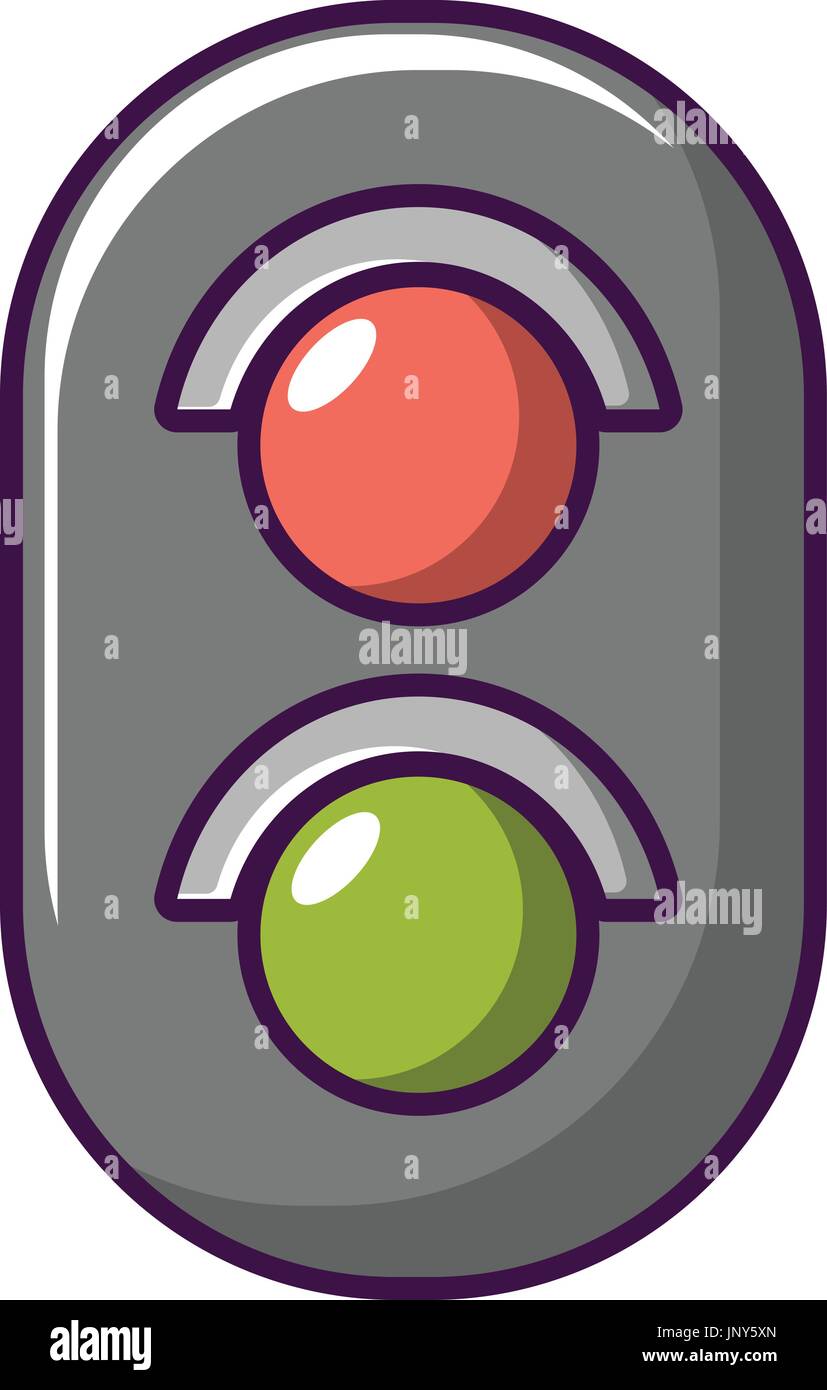 Traffic light railway icon, cartoon style Stock Vector Image & Art - Alamy
