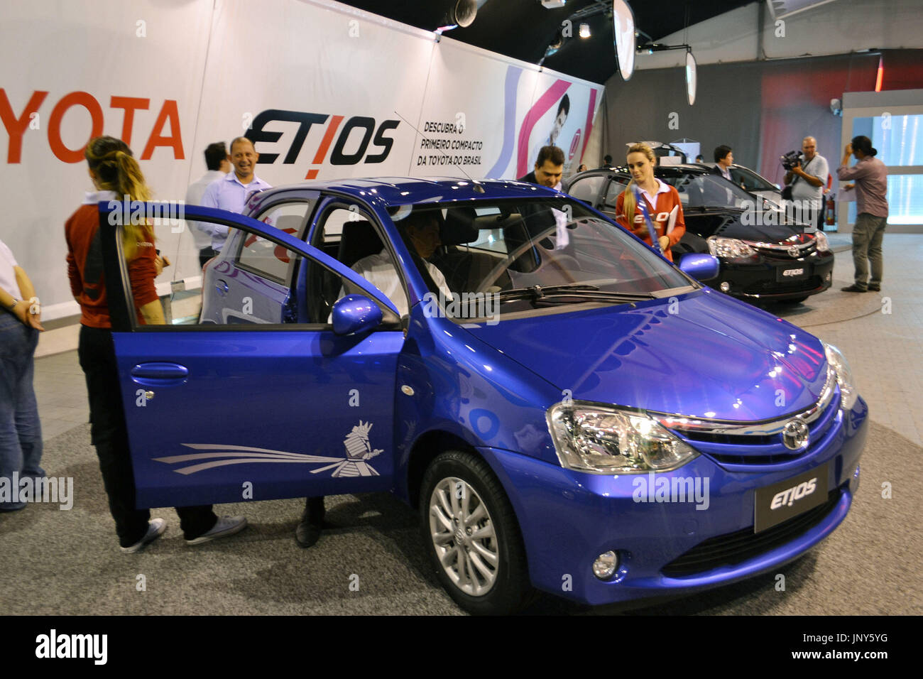 SAO PAULO, Brazil - Photo shows Toyota Motor Corp's Etios model ...