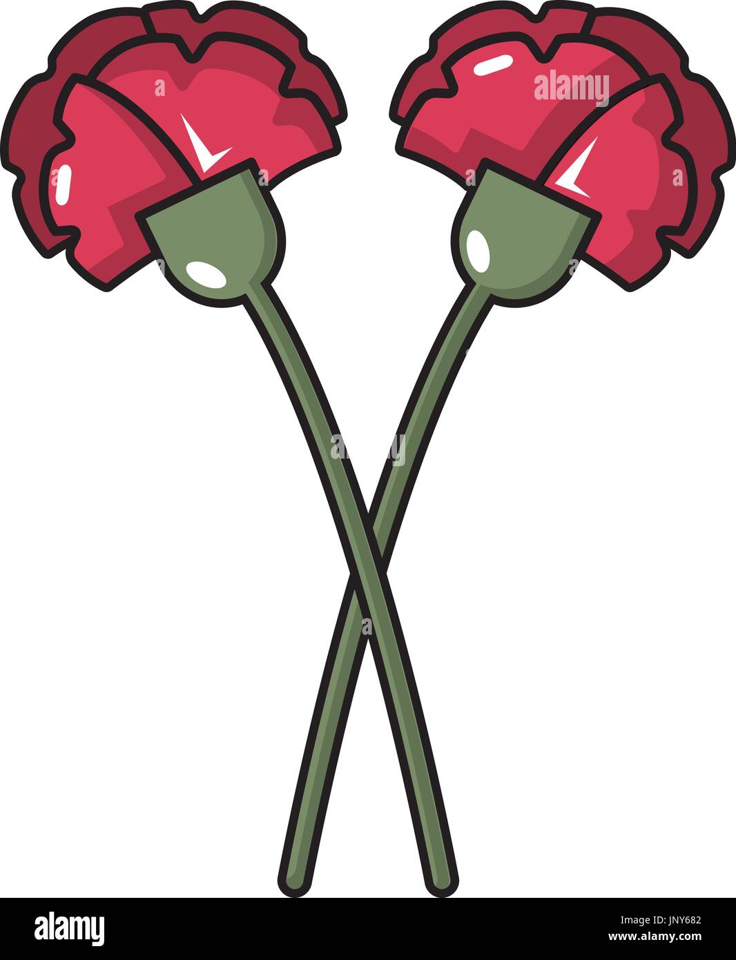 Two flowers on grave icon, cartoon style Stock Vector Image & Art - Alamy