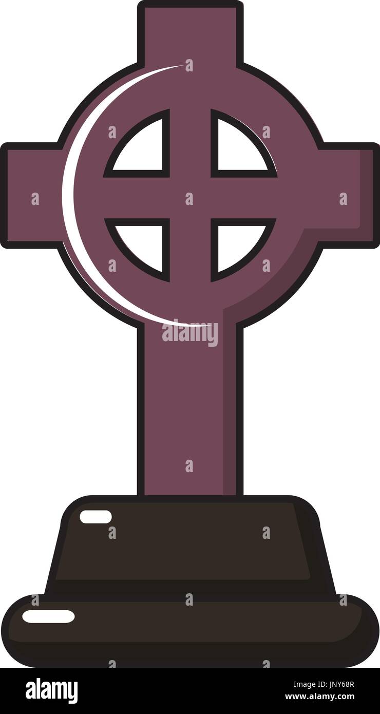 Celtic cross in cemetery Stock Vector Images - Alamy