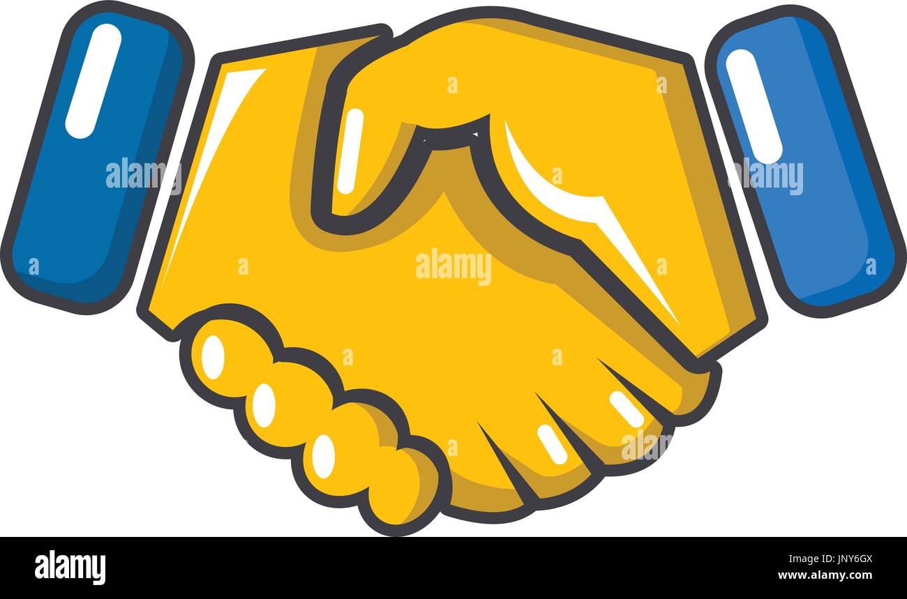 Handshake icon, cartoon style Stock Vector Image & Art - Alamy