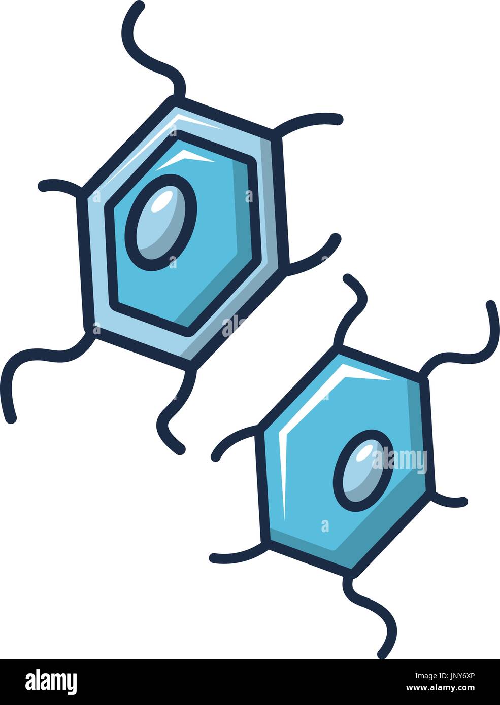 Bacterial cell icon, cartoon style Stock Vector Image & Art - Alamy