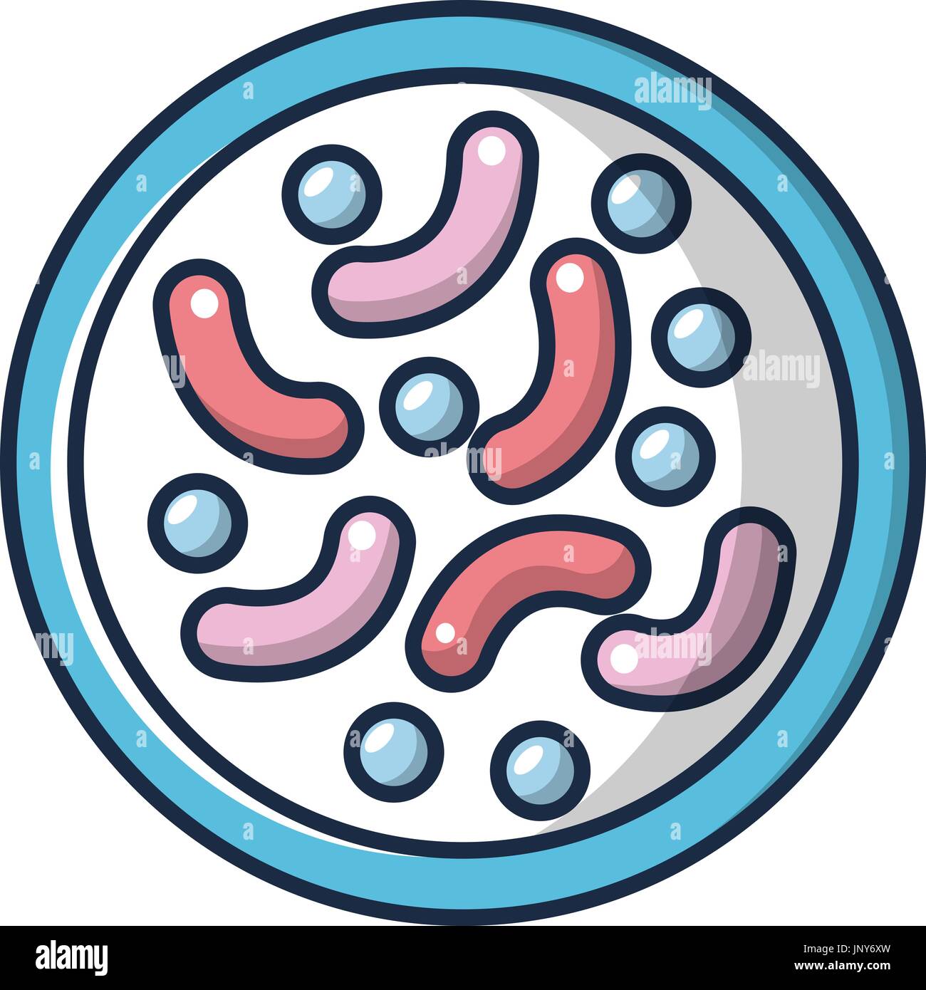 Bacteria under microscope icon, cartoon style Stock Vector Image & Art ...