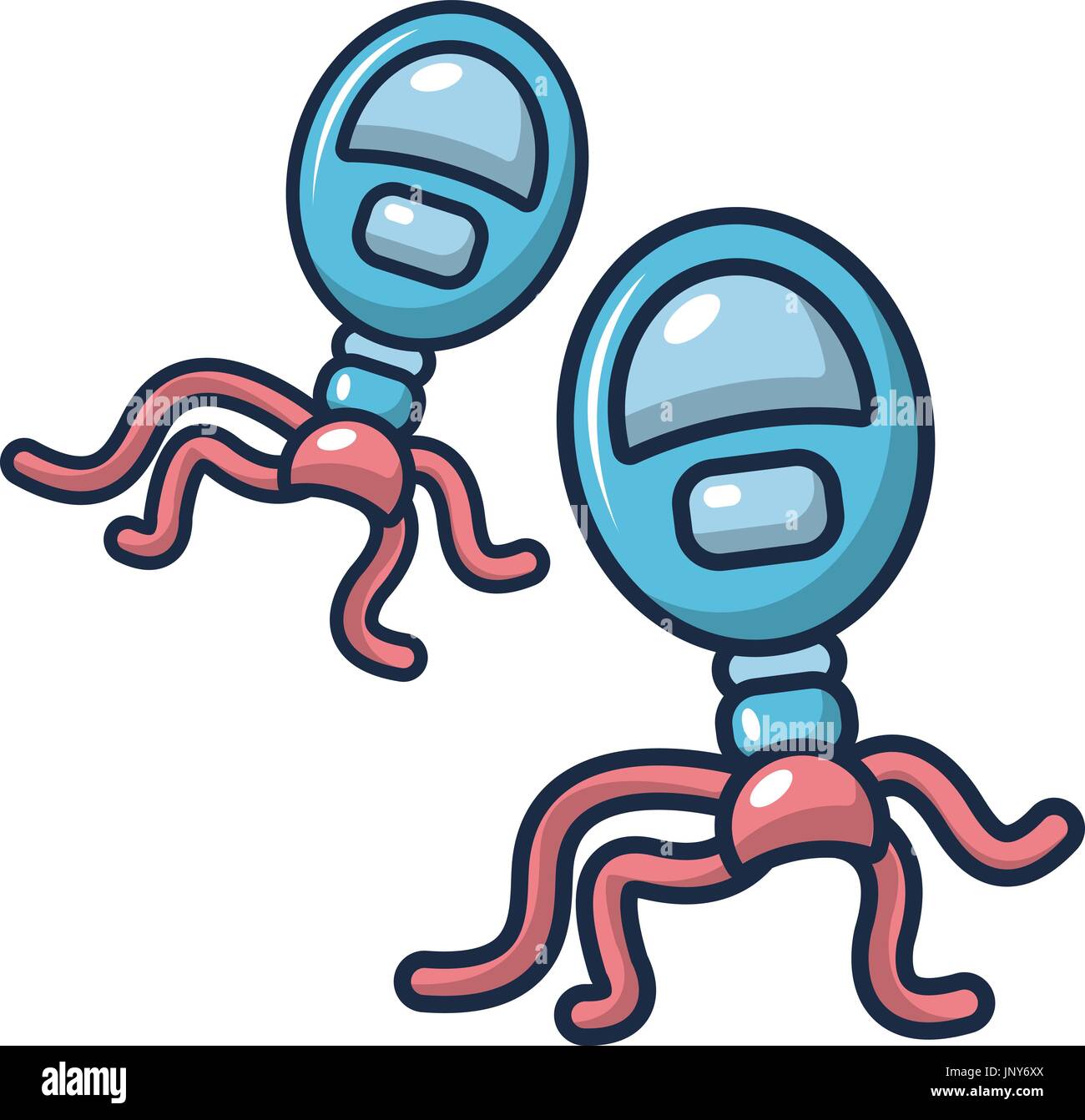 Blue bacteria icon, cartoon style Stock Vector Image & Art - Alamy
