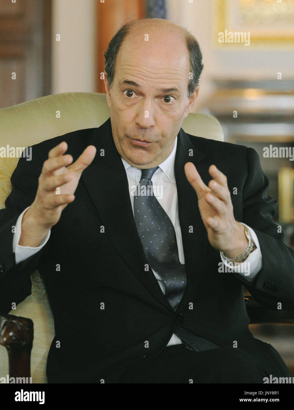 TOKYO, Japan - U.S. Ambassador to Japan John Roos speaks in an ...