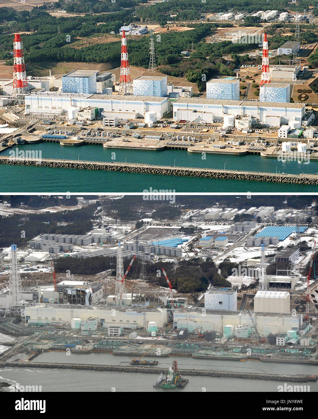 TOKYO, Japan - Photos taken from a Kyodo News helicopter show the ...