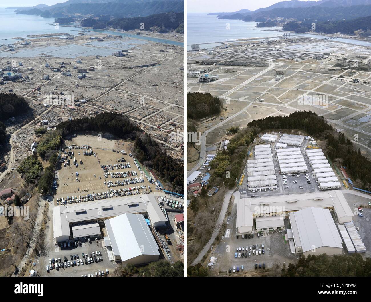 TOKYO, Japan - Photos taken from a Kyodo News helicopter show the city ...