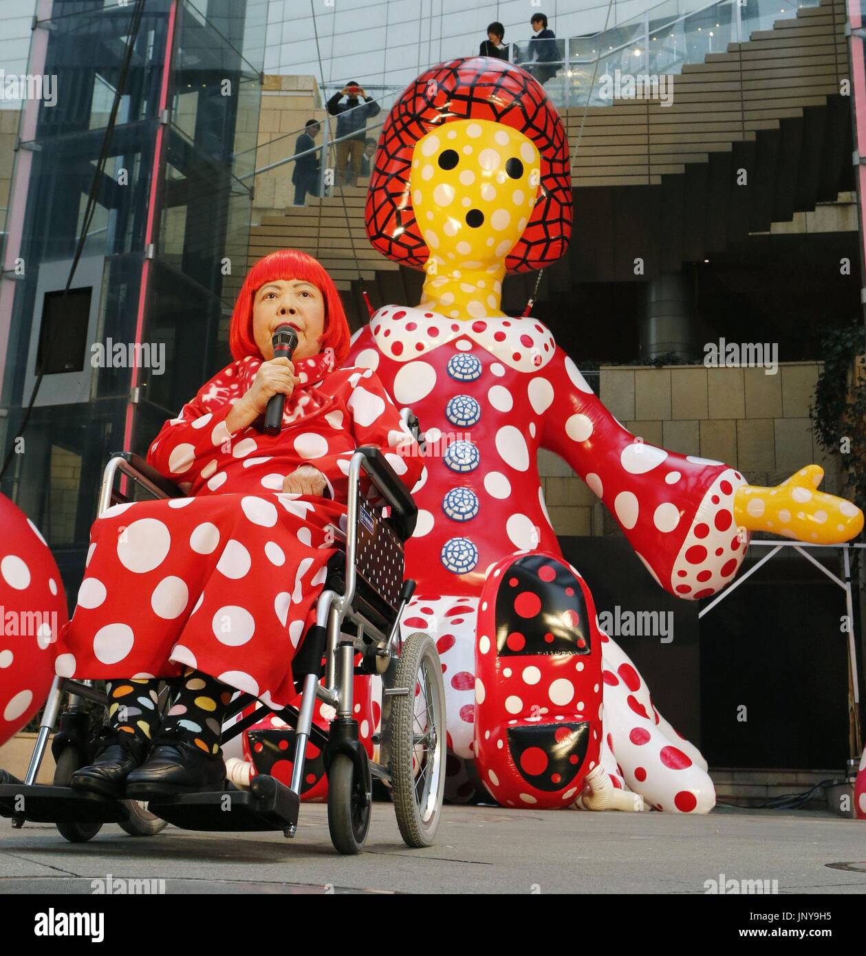 TOKYO, Japan - Renowned Japanese avant-garde artist Yayoi Kusama gives ...