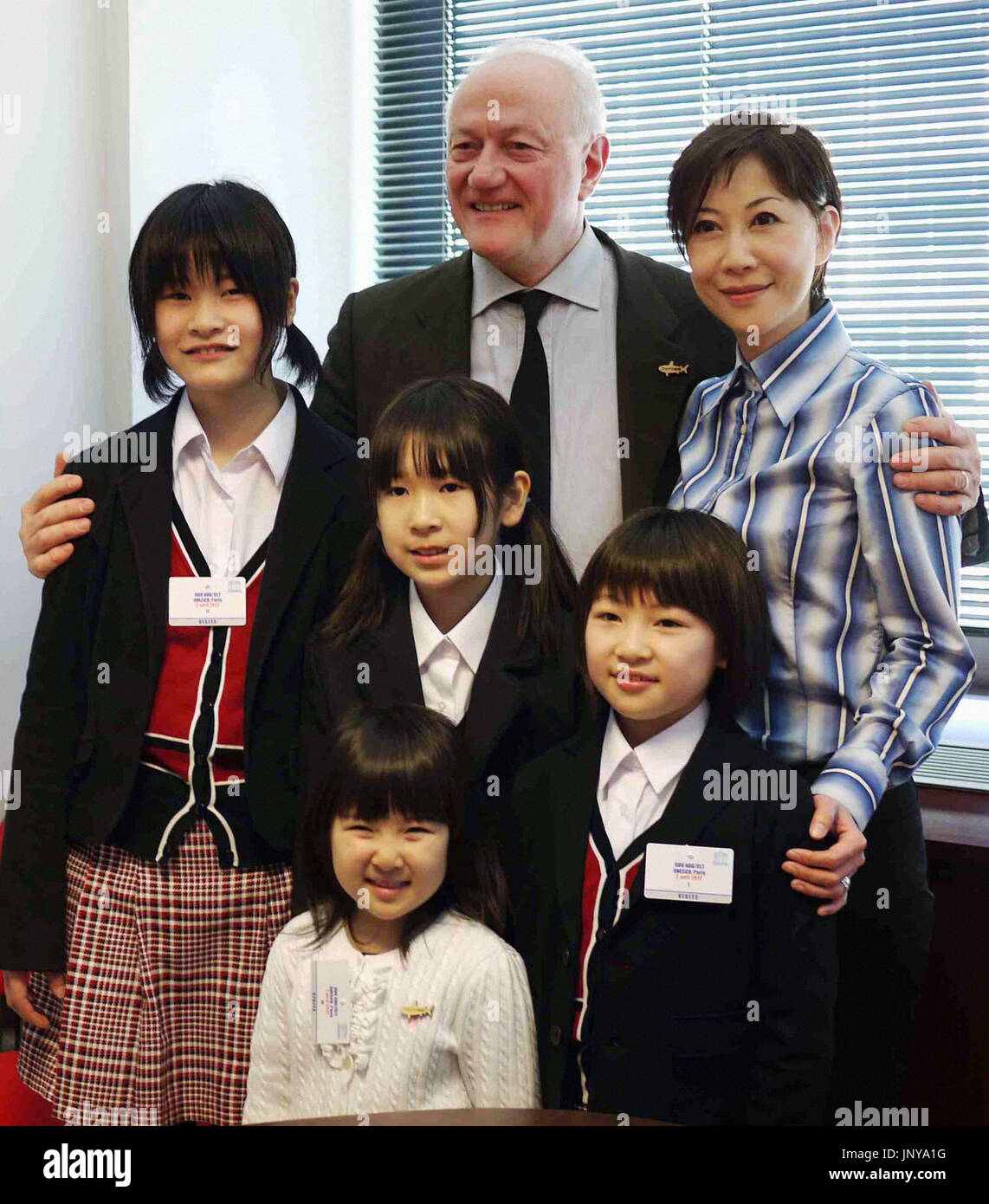 PARIS, France - Francesco Bandarin (rear C), assistant director general ...