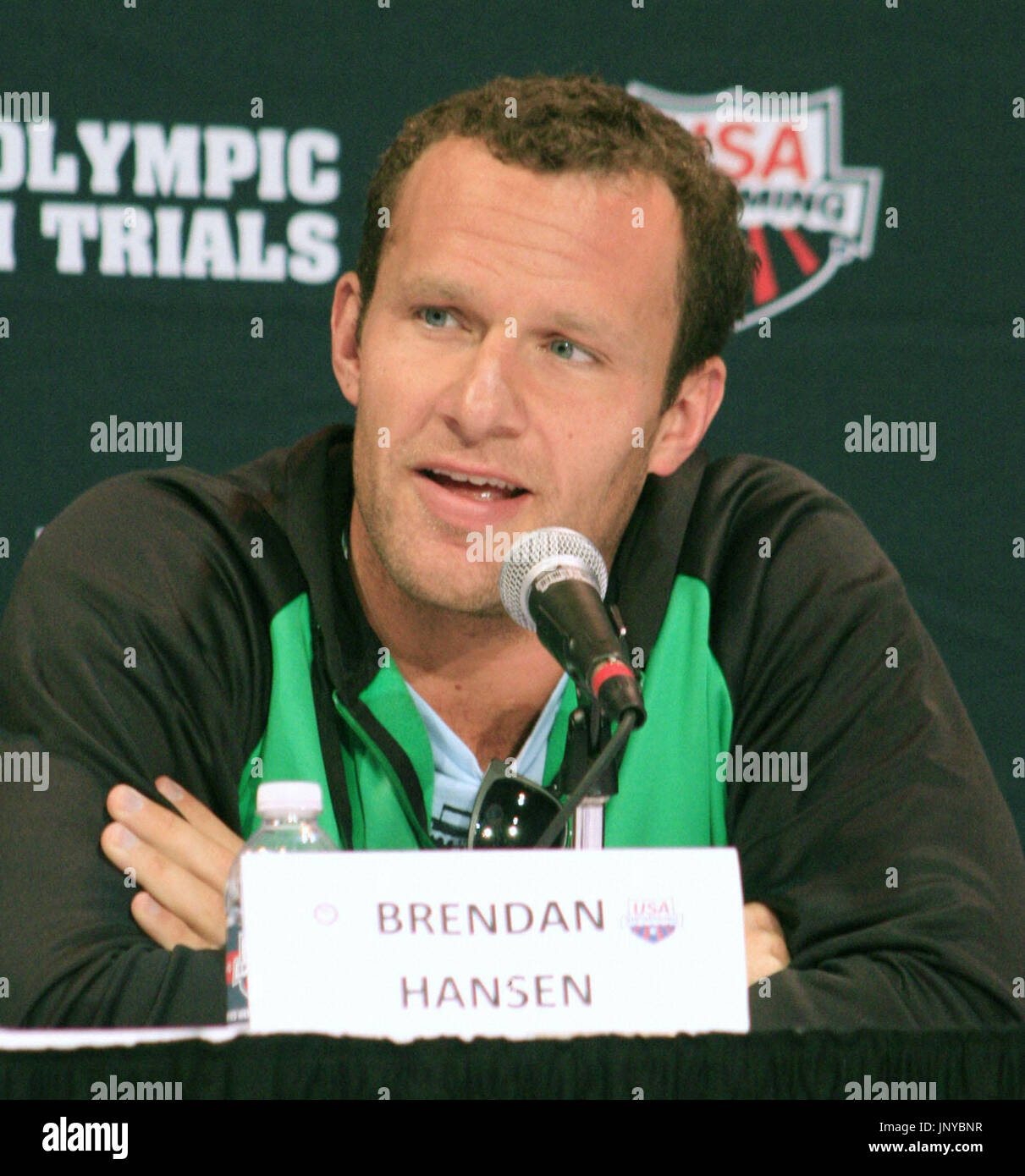 TOKYO, Japan - Brendan Hansen of the United States speaks at a press ...