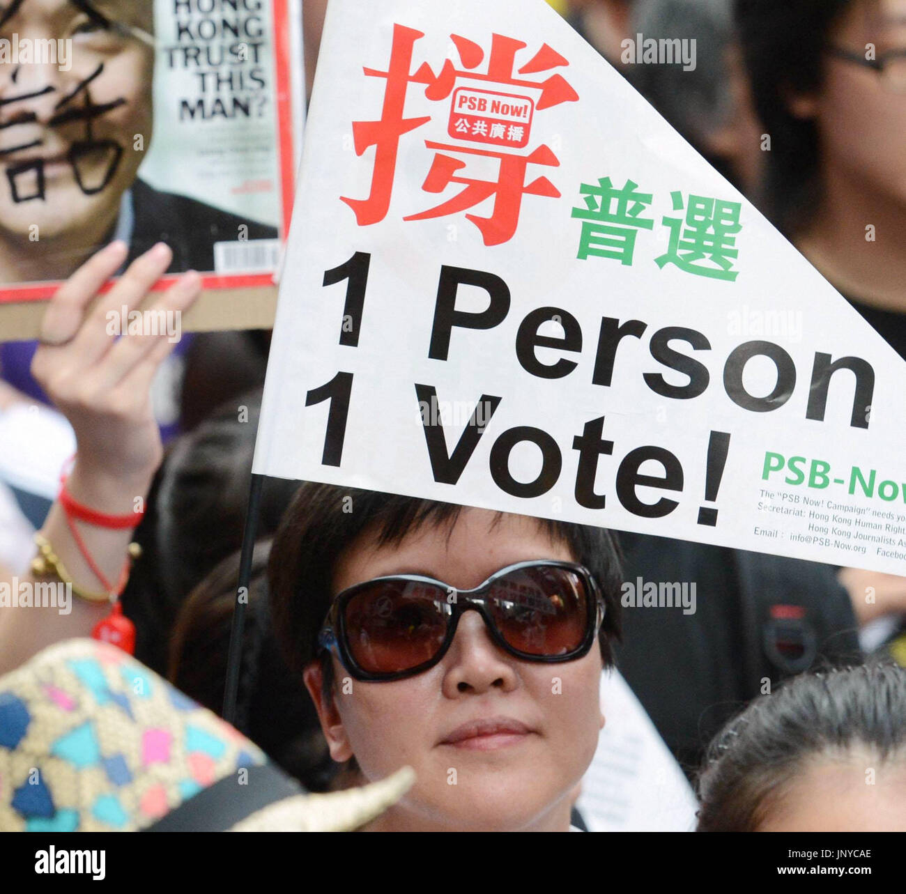 HONG KONG, China - People stage a pro-democracy demonstration in Hong ...