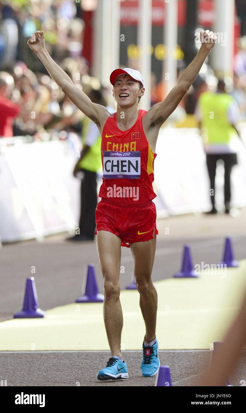 LONDON, Britain - China's Chen Ding celebrates after winning the gold ...
