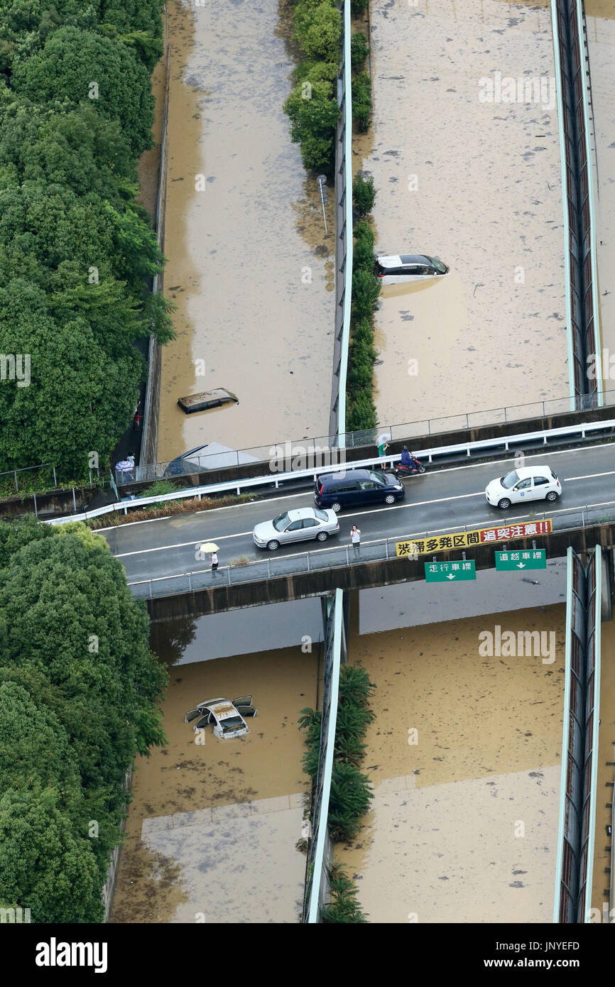 OSAKA, Japan - Photo taken Aug. 14, 2012, from a Kyodo News helicopter ...