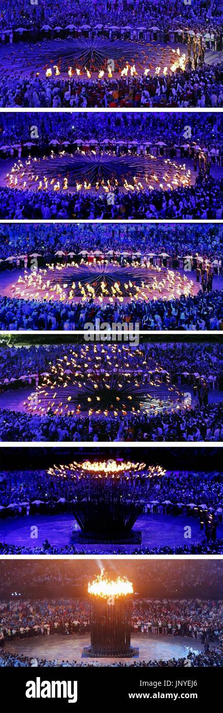 LONDON, Britain - Combination photo shows (from top to bottom) the ...