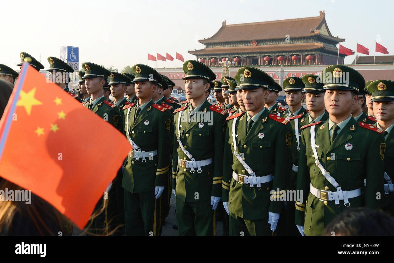 BEIJING, China - Chinese armed police officers guard a ceremony at ...