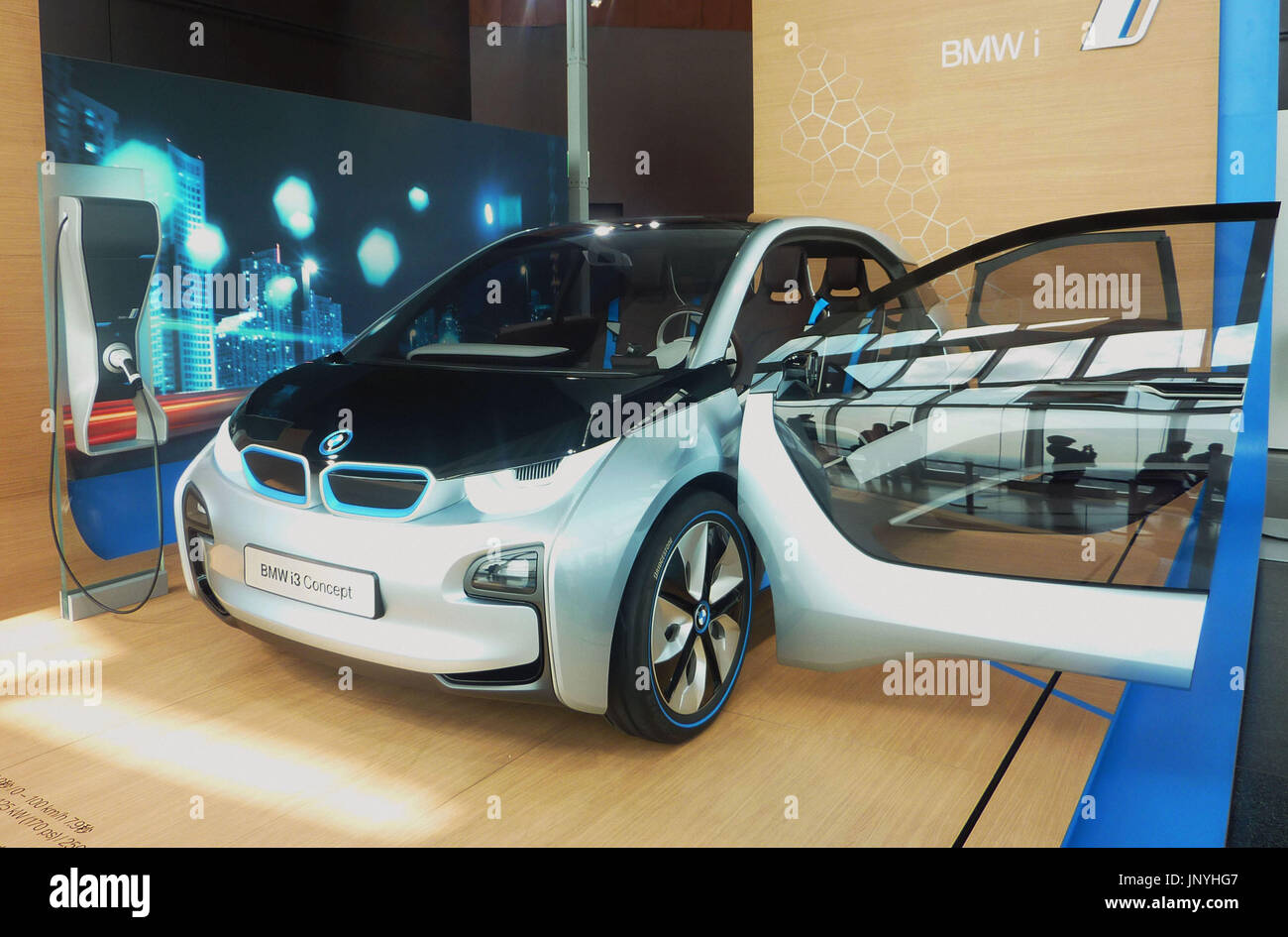 TOKYO, Japan - BMW Japan Corp. shows the German automaker's i3 electric vehicle in Tokyo on Oct ...