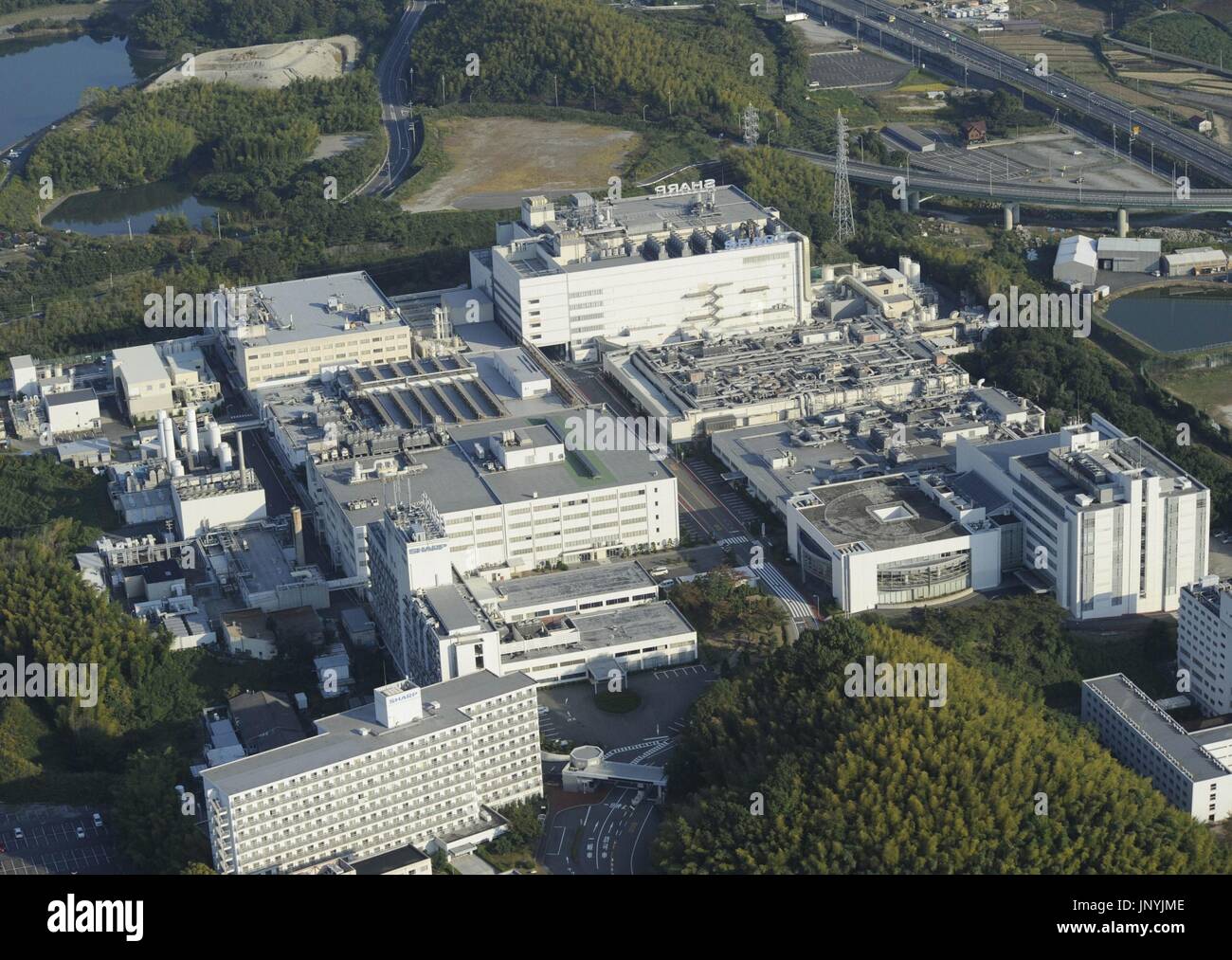 OSAKA, Japan - Photo from a Kyodo News helicopter shows Sharp Corp.'s ...