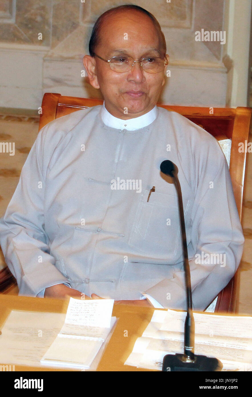 NAYPYITAW, Myanmar - Myanmar President Thein Sein holds a press ...