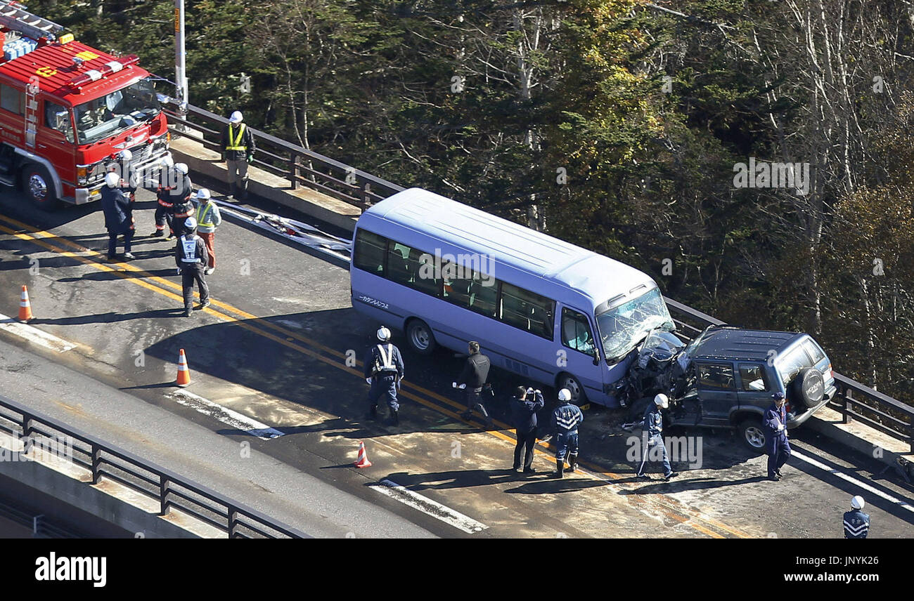 SAPPORO, Japan - Photo from a Kyodo News helicopter shows the aftermath ...