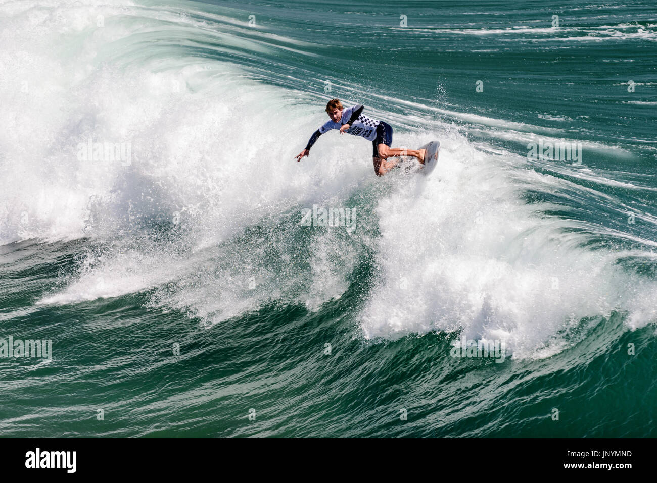Huntington Beach, USA. 30 July, 2017. South African surfer Matthew ...