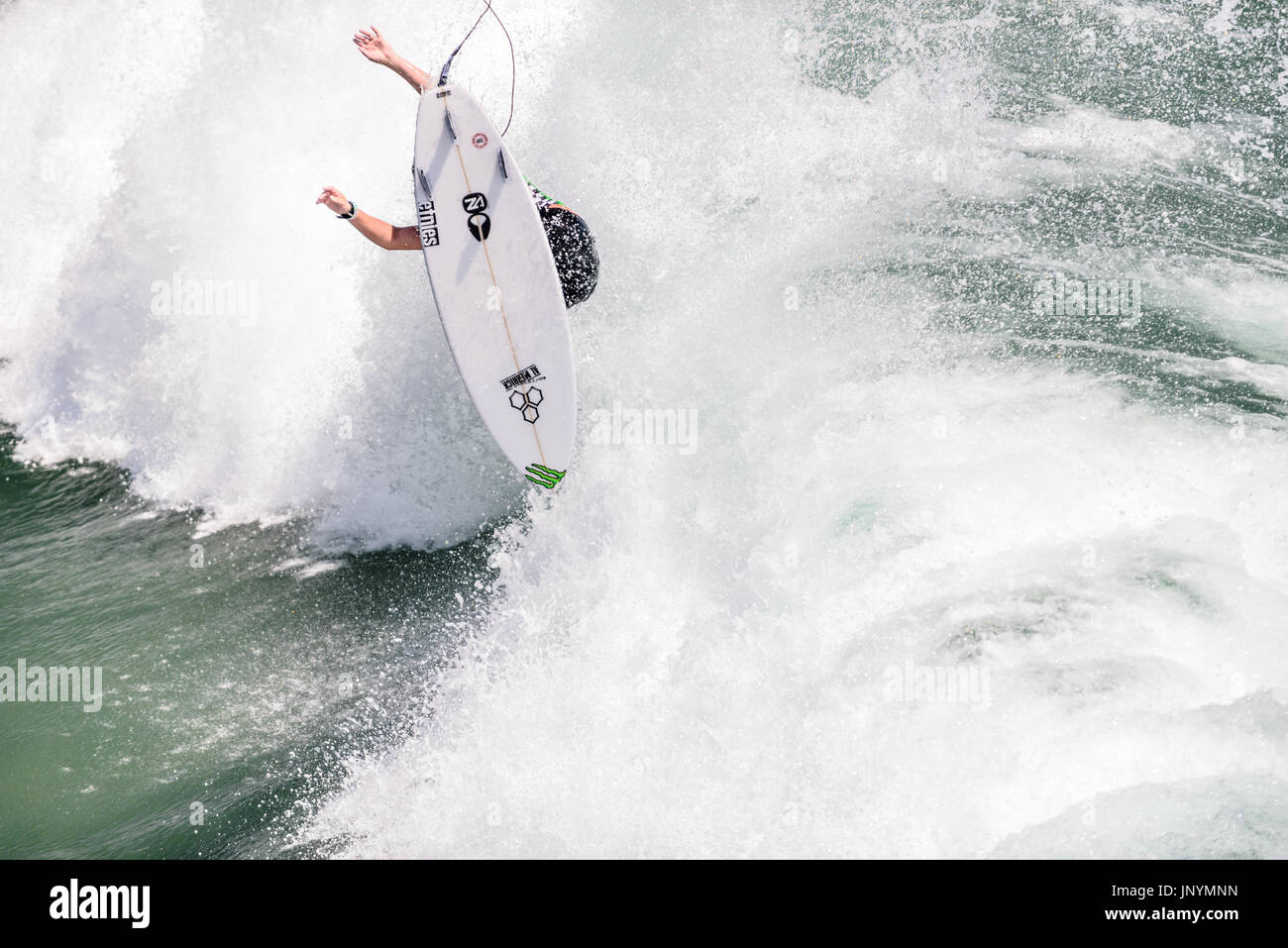 Huntington Beach, USA. 30 July, 2017. Surfer Parker Coffin (USA ...
