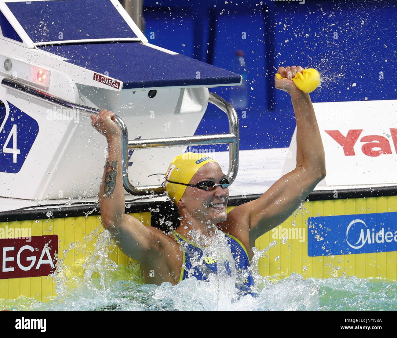 Budapest. 30th July, 2017. Gold medalist Sarah Sjostrom of Sweden ...