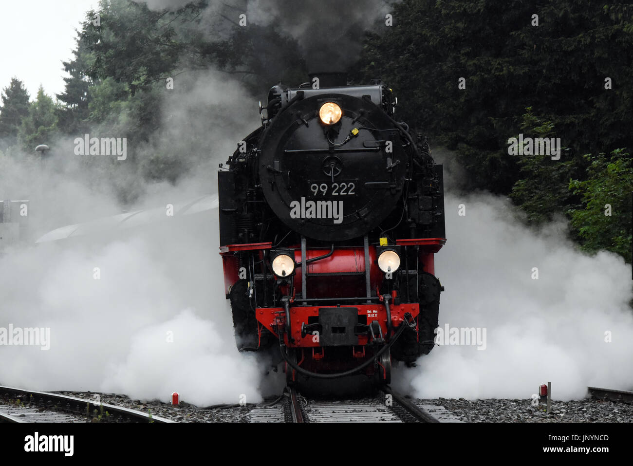Drei Annen Hohne, Germany. 24th July, 2017. The steam engine 99 222 ...