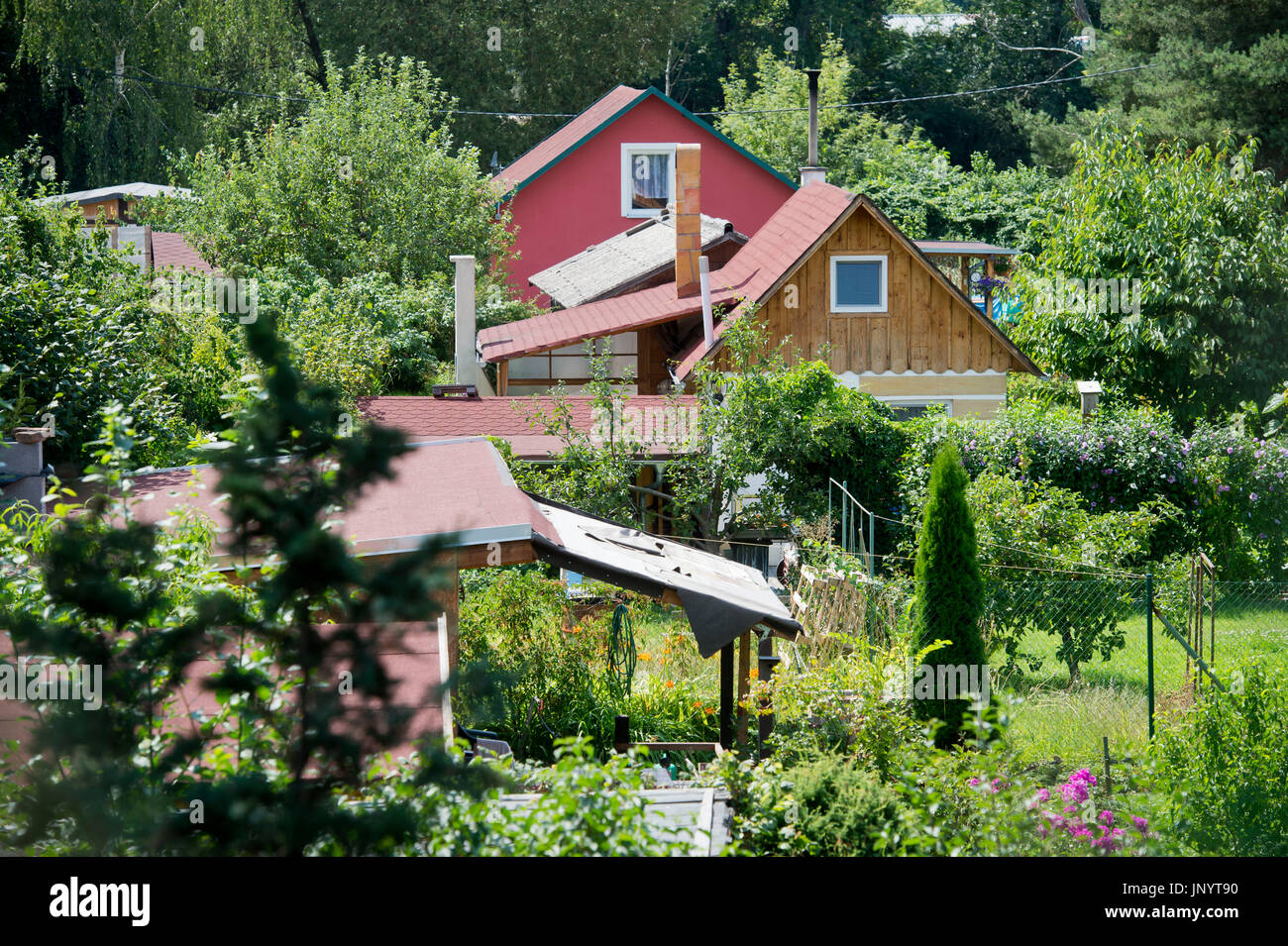 Prague, Czech Republic. 21st July, 2017. Gardening colony in Libensky ...