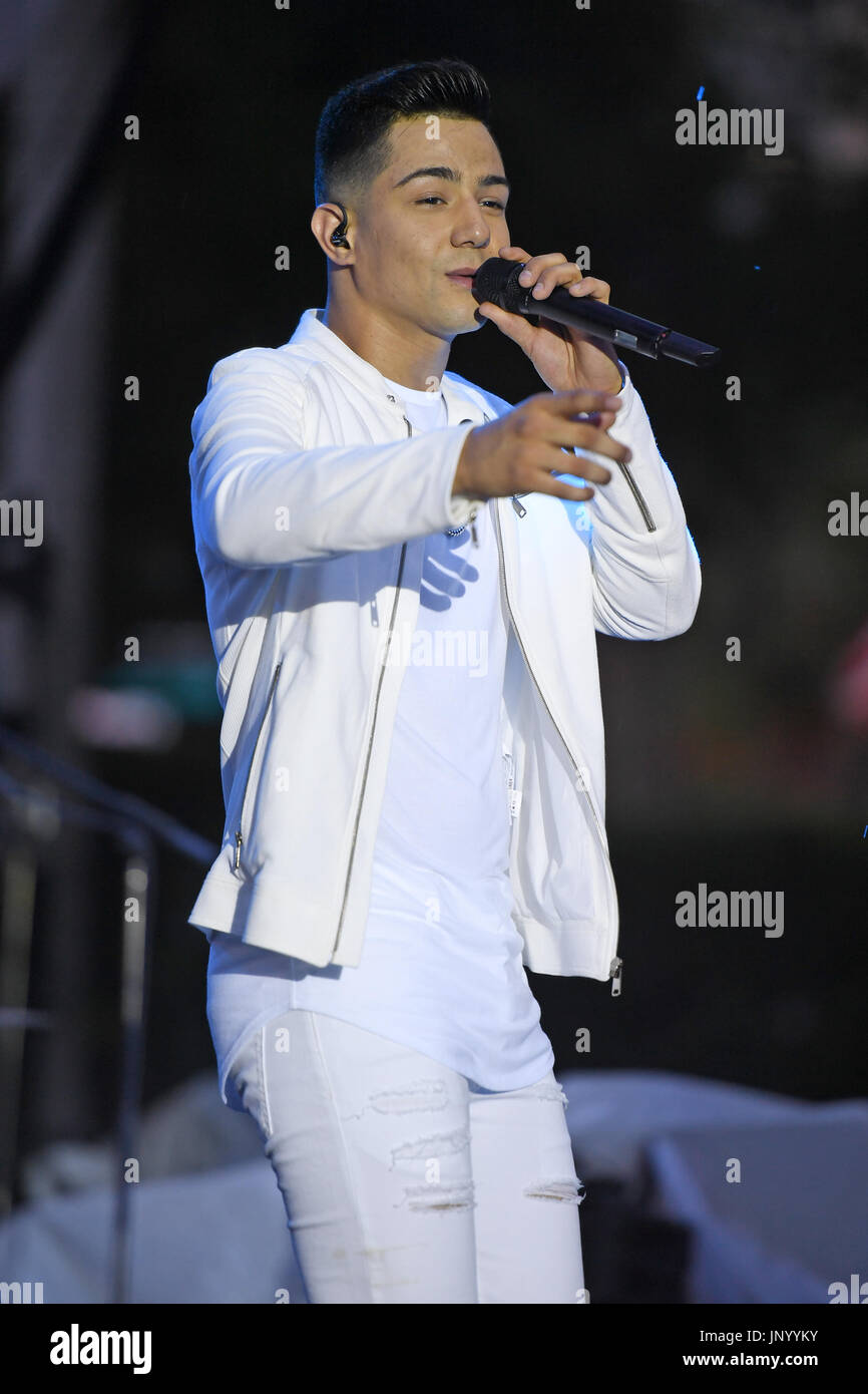 Miami, USA. 30th July, 2017. Luis Coronel performs at Bayfront Park ...