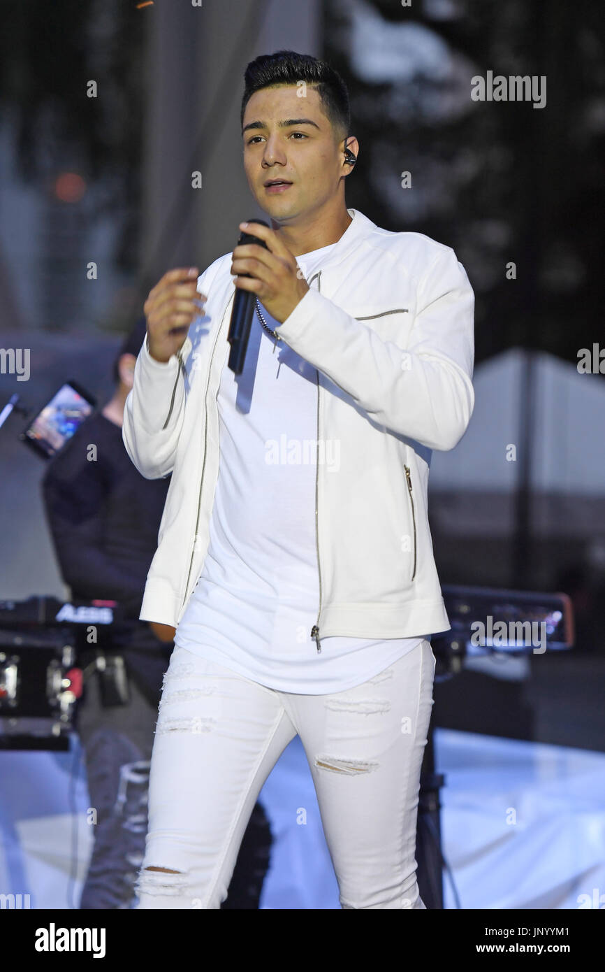 Miami, USA. 30th July, 2017. Luis Coronel performs at Bayfront Park ...