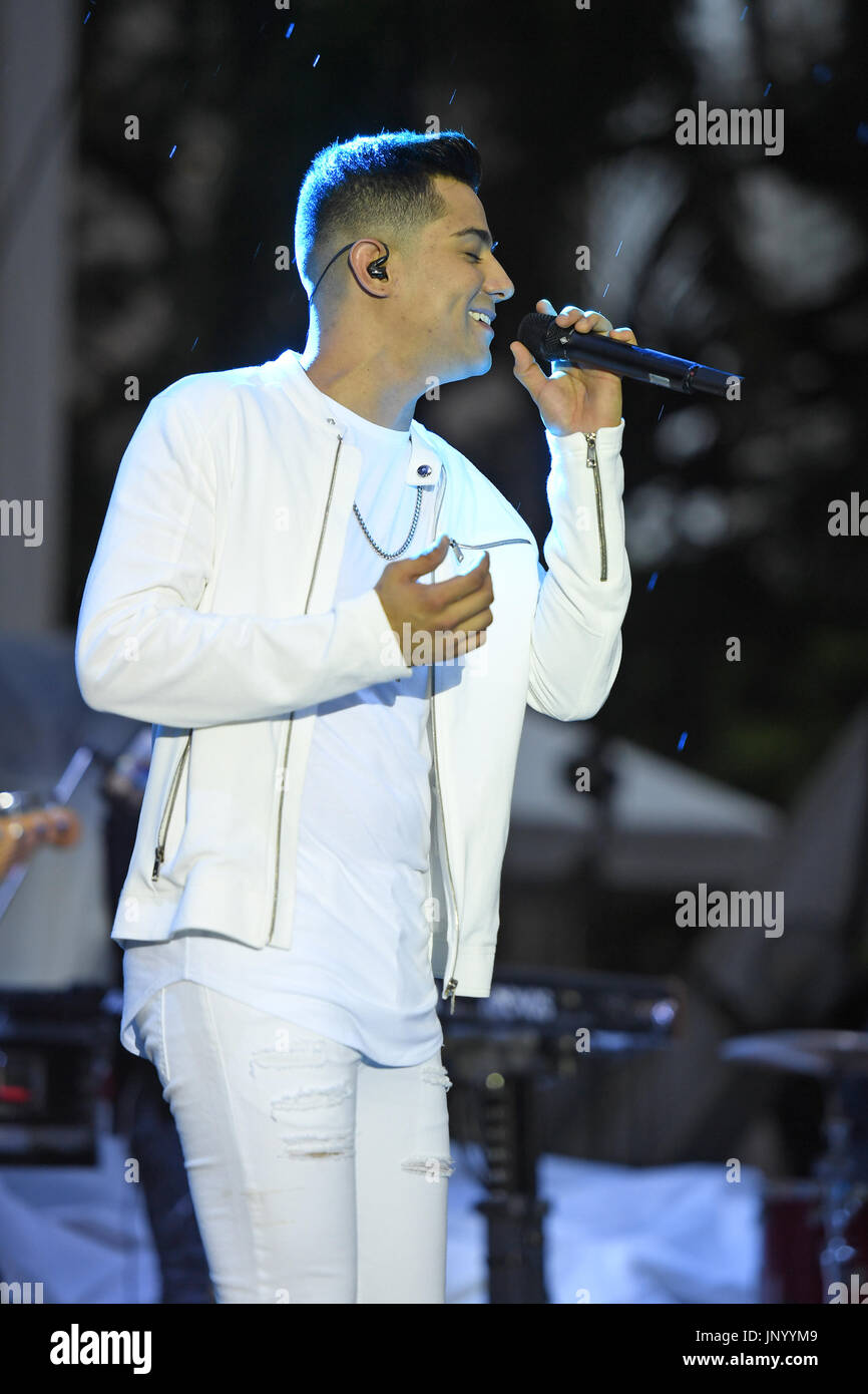 Miami, USA. 30th July, 2017. Luis Coronel performs at Bayfront Park ...