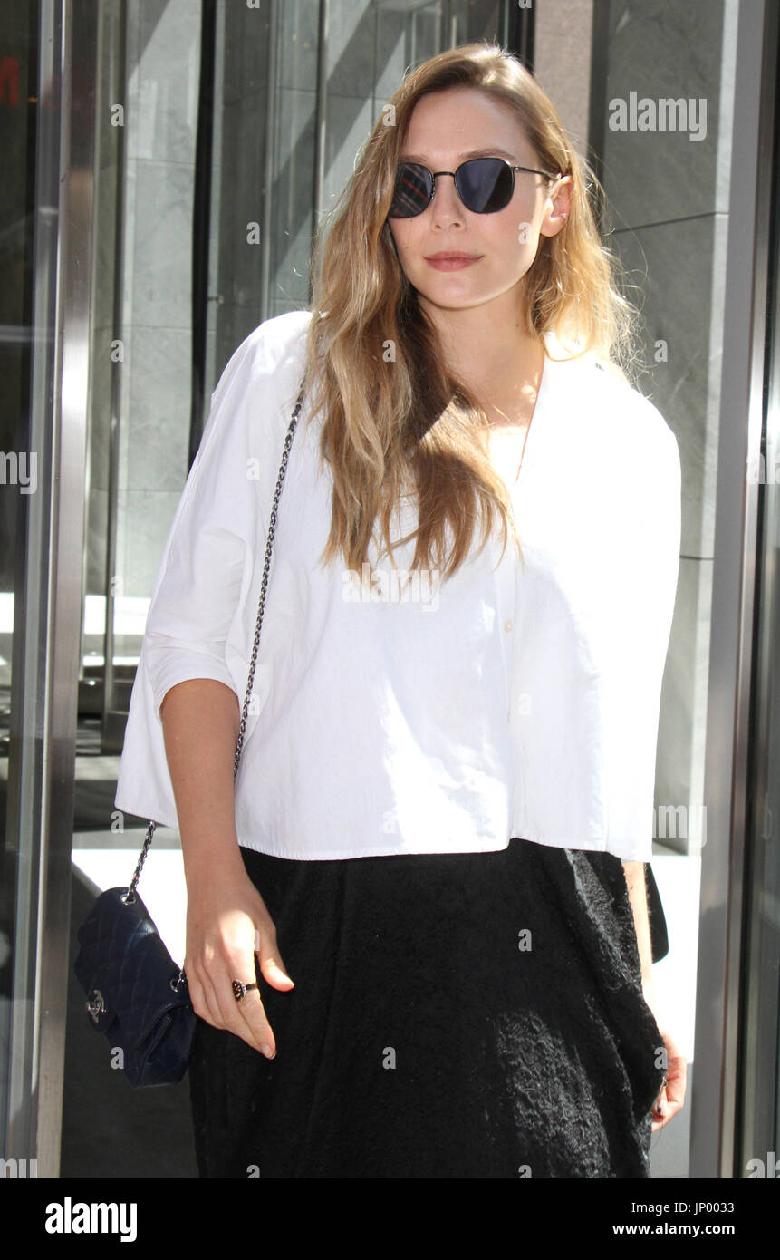 New York, NY, USA. 31st July, 2017. Elizabeth Olsen at Sirius XM ...