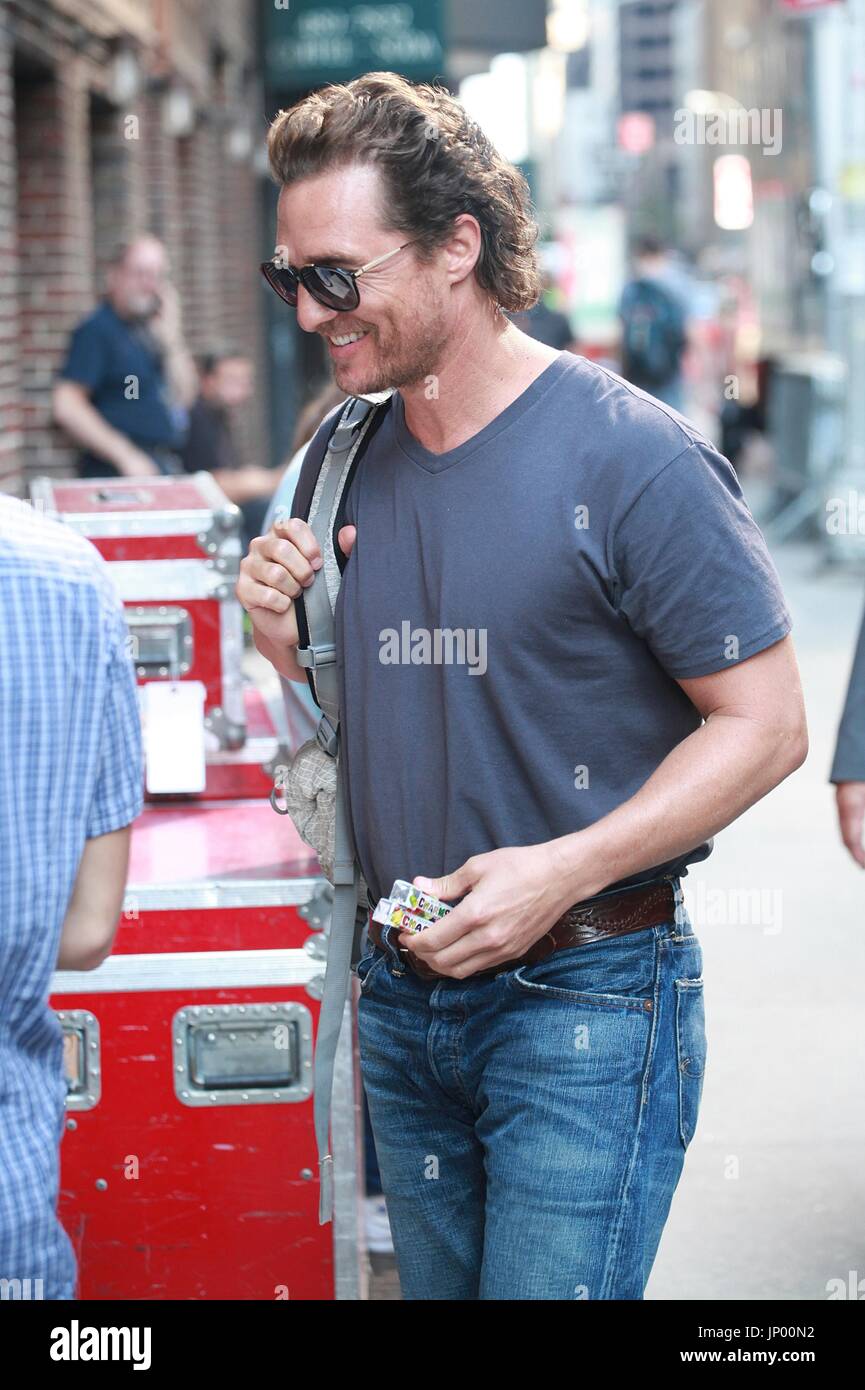 New York, NY, USA. 31st July, 2017. Matthew McConaughey at The Late ...