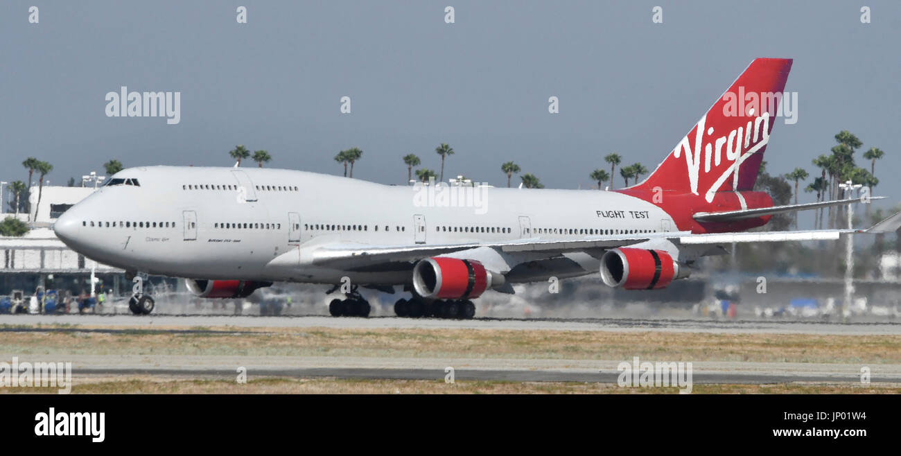 Long Beach, California, USA. 1st August, 2017. Virgin's Launch One 747 ...